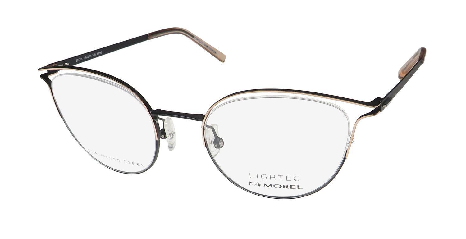LIGHTEC 30177L UNIQUE EGG SHAPED LENSES FRENCH DESIGNER EYEGLASS FRAME ...