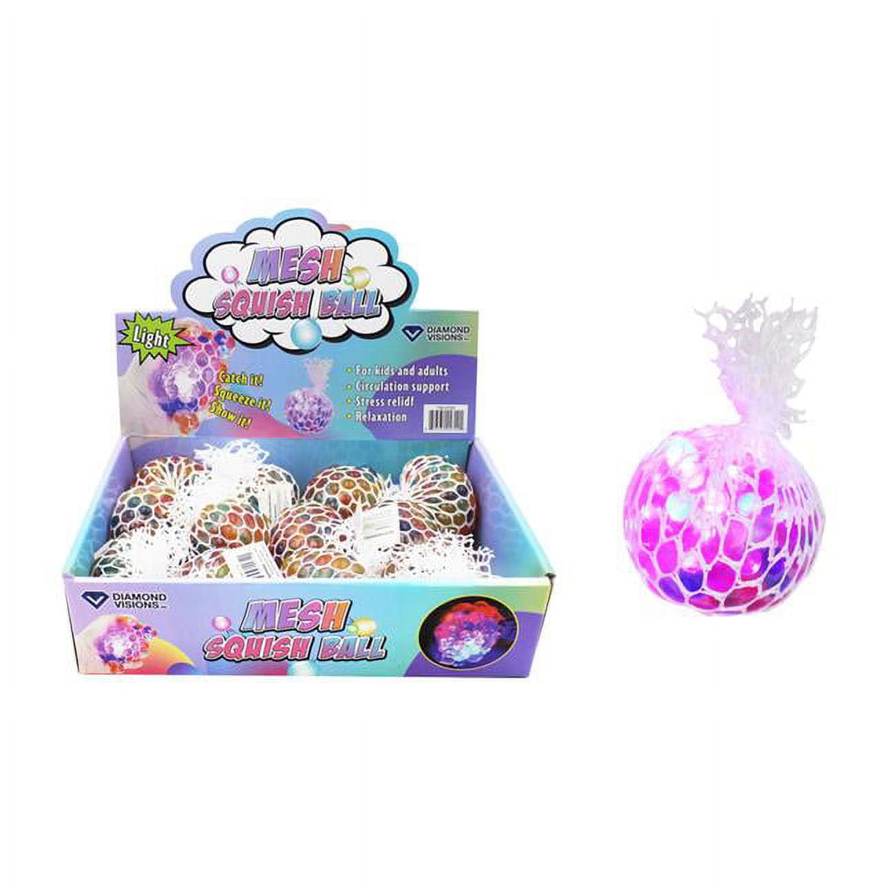 Diamond Visions Inc Lighted Mesh Squish Ball 1 pk - Walmart.com
