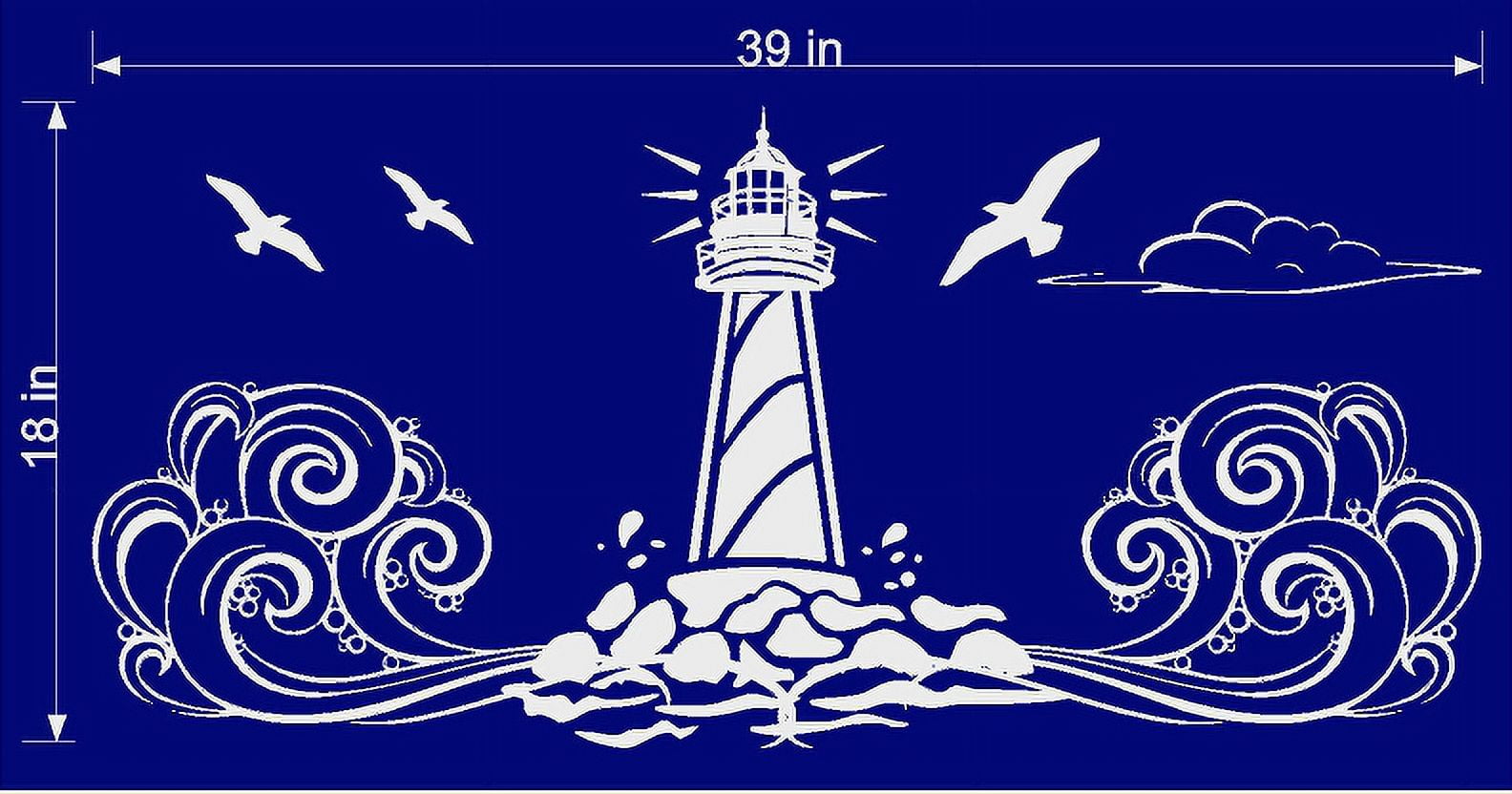 LIGHTHOUSE VINYL WALL DECAL (YOU CHOOSE SIZE AND COLOR!) - Walmart.com