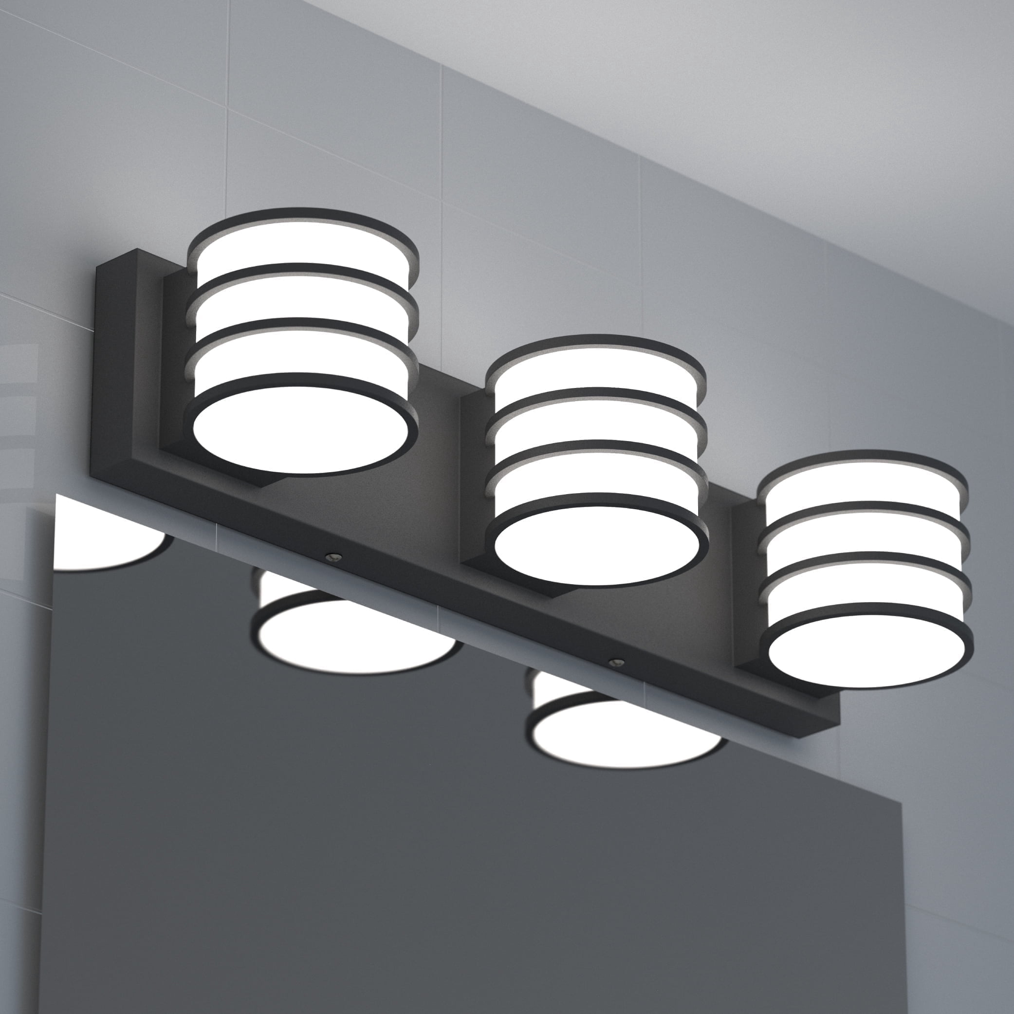 LIGHTINN 3-Light Bathroom Vanity Light Modern Acrylic LED Bathroom ...