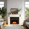 LIGHTINN Electric Fireplace with Mantel, Freestanding Heater with ...