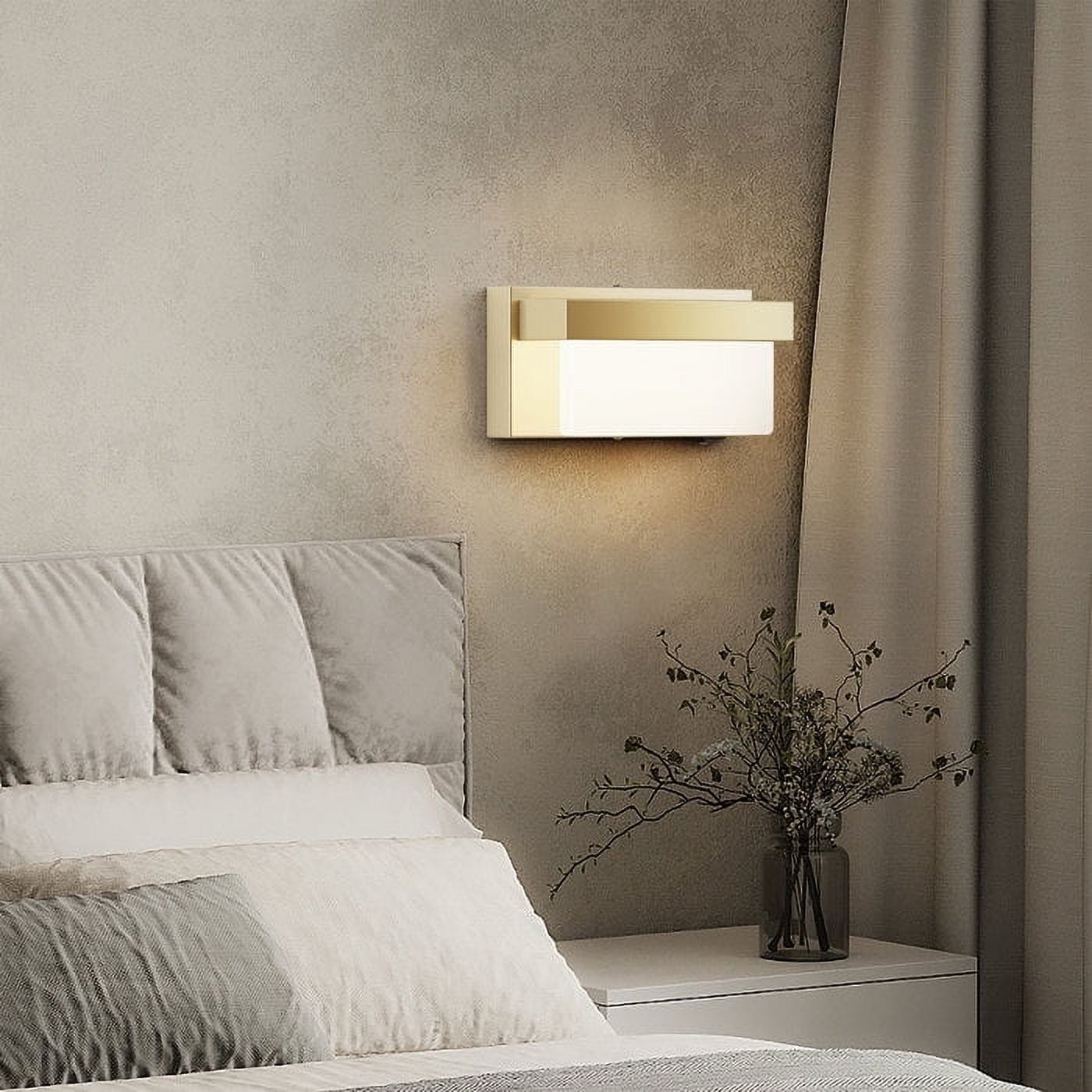 LIGHTINN LED Wall Sconce with Frosted Acrylic Shade, 12W Daylight ...