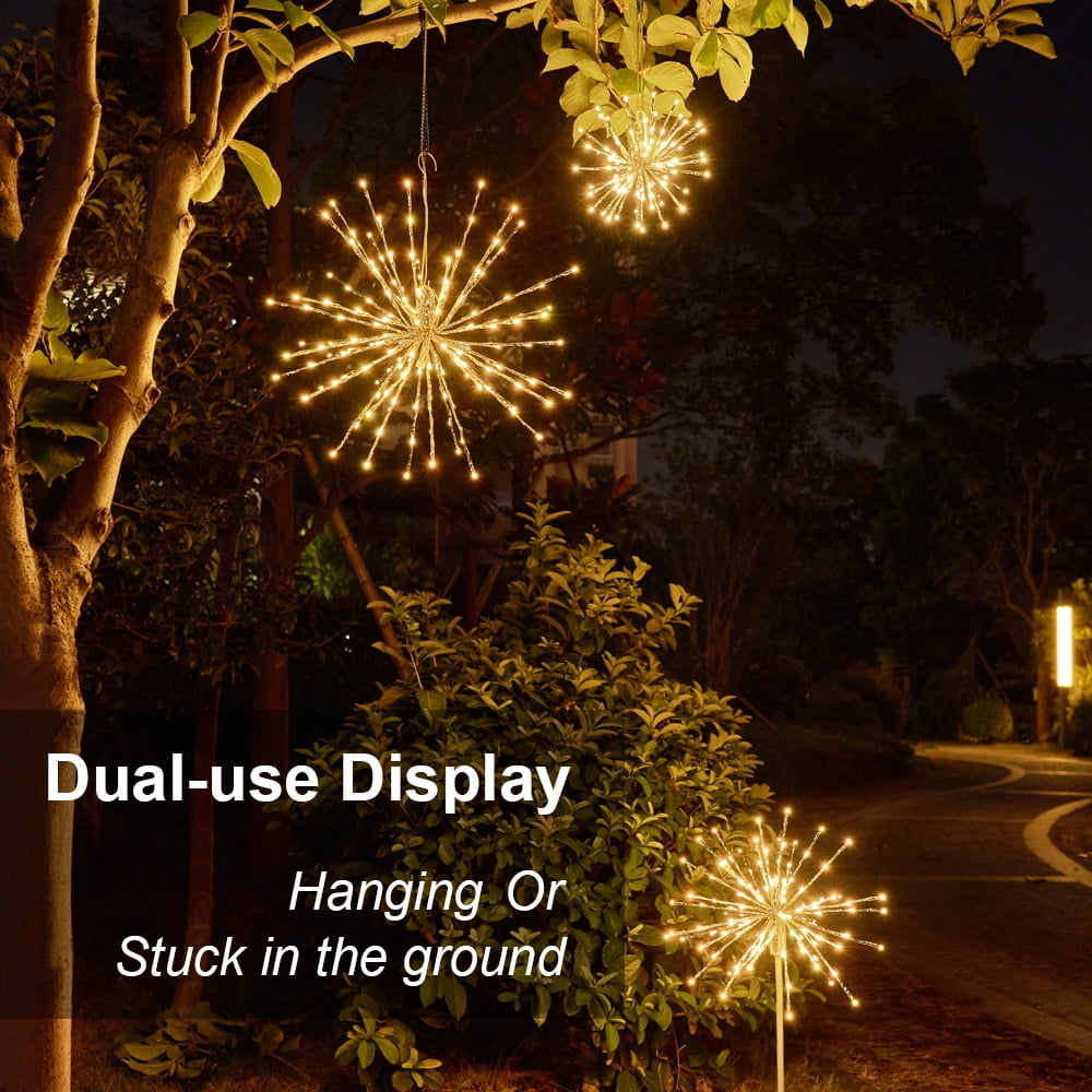 LIGHTSHARE 12'' Starburst Light Lighted Ball 80 LED Firework Lights ...