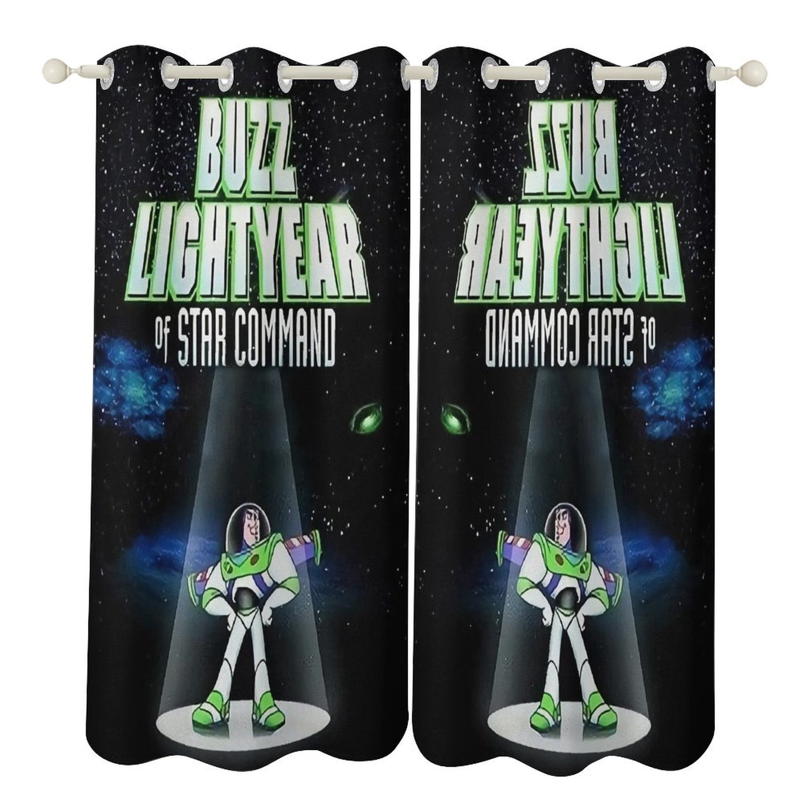 LIGHTYEAR BUZZ STER COMME LIGHTYEAR OF STAR COMMAND Kids Curtains 52 X ...