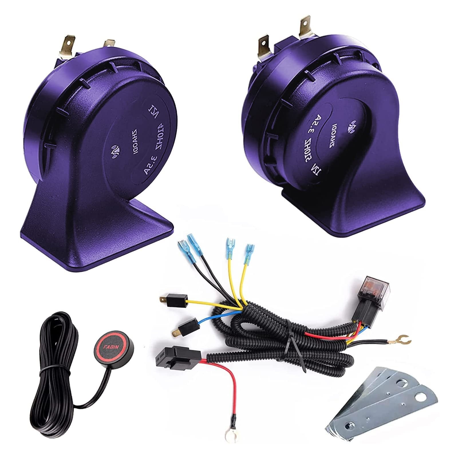 LIGUOB Car Horn 12V Truck Horns with Button Kit, Waterproof, 125dB High ...
