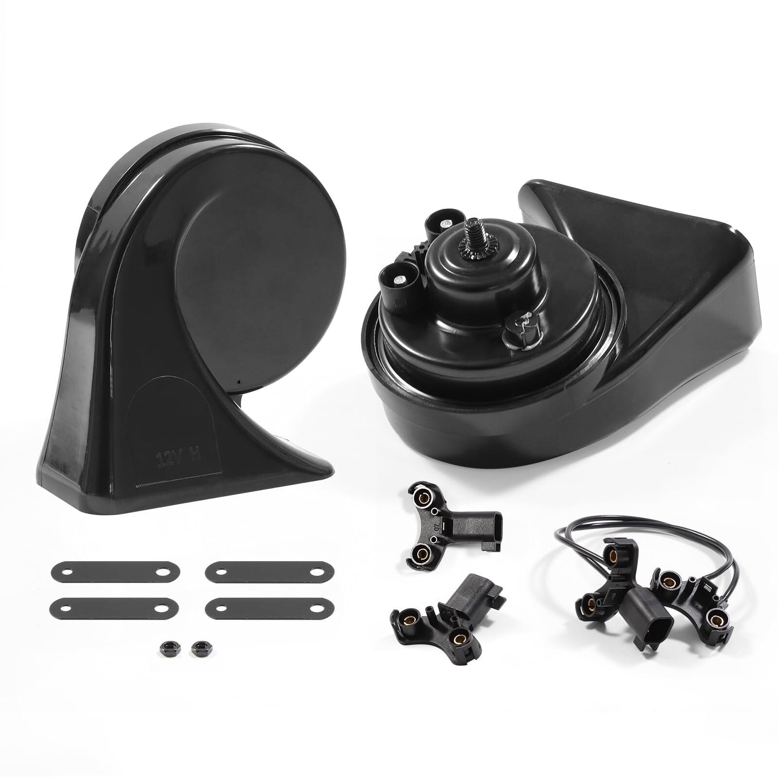 LIGUOB Car Horn 12V Universal Super Loud Electric Waterproof Horn Low ...