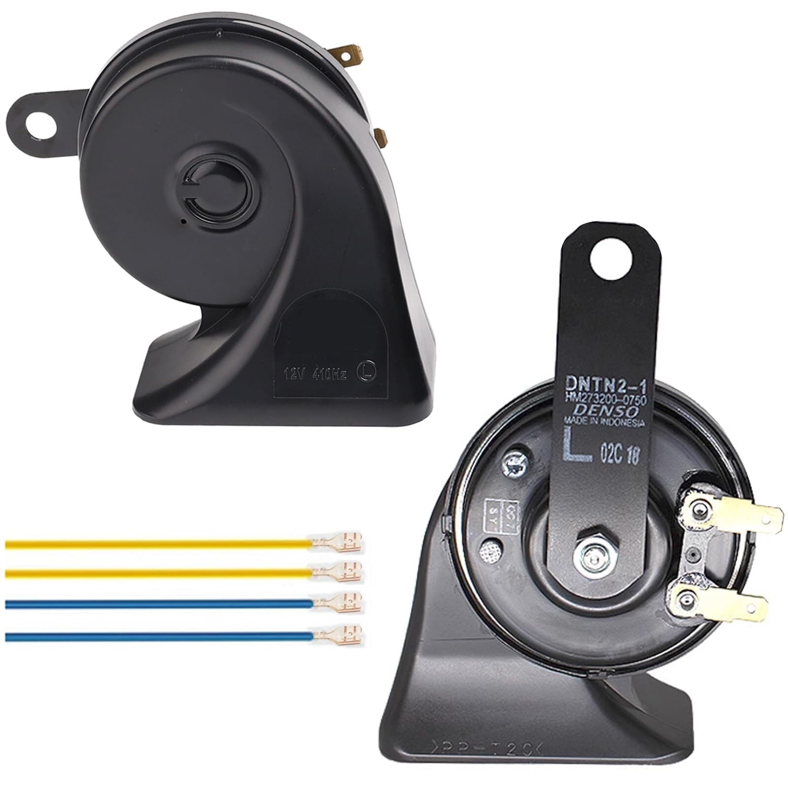 LIGUOB Loud Snail Horn 12V, Motorcycle Horn with Relay Universal ...