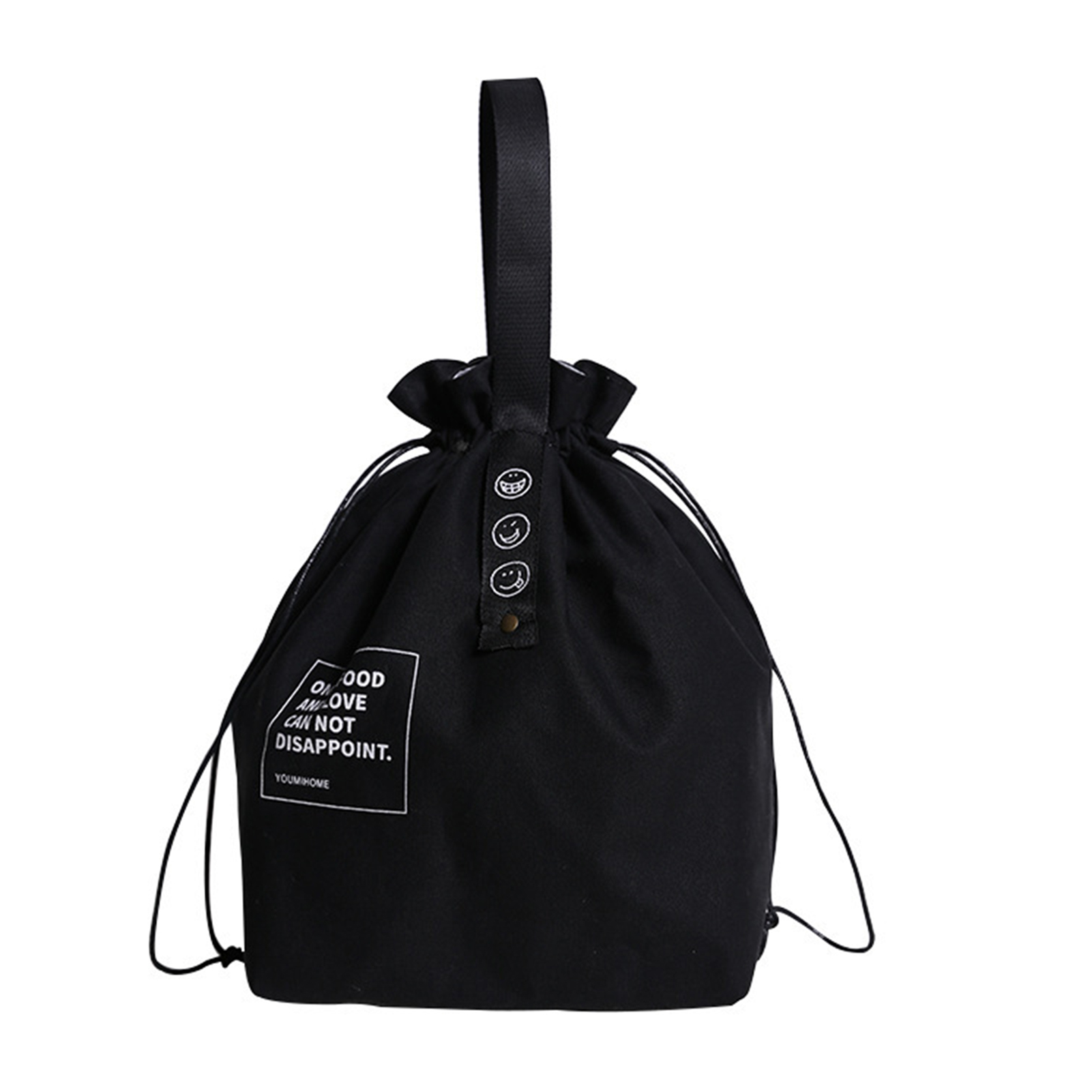 LIHUA Bento Bag Adjustable Wide Opening Canvas Drawstring Design Lunch ...
