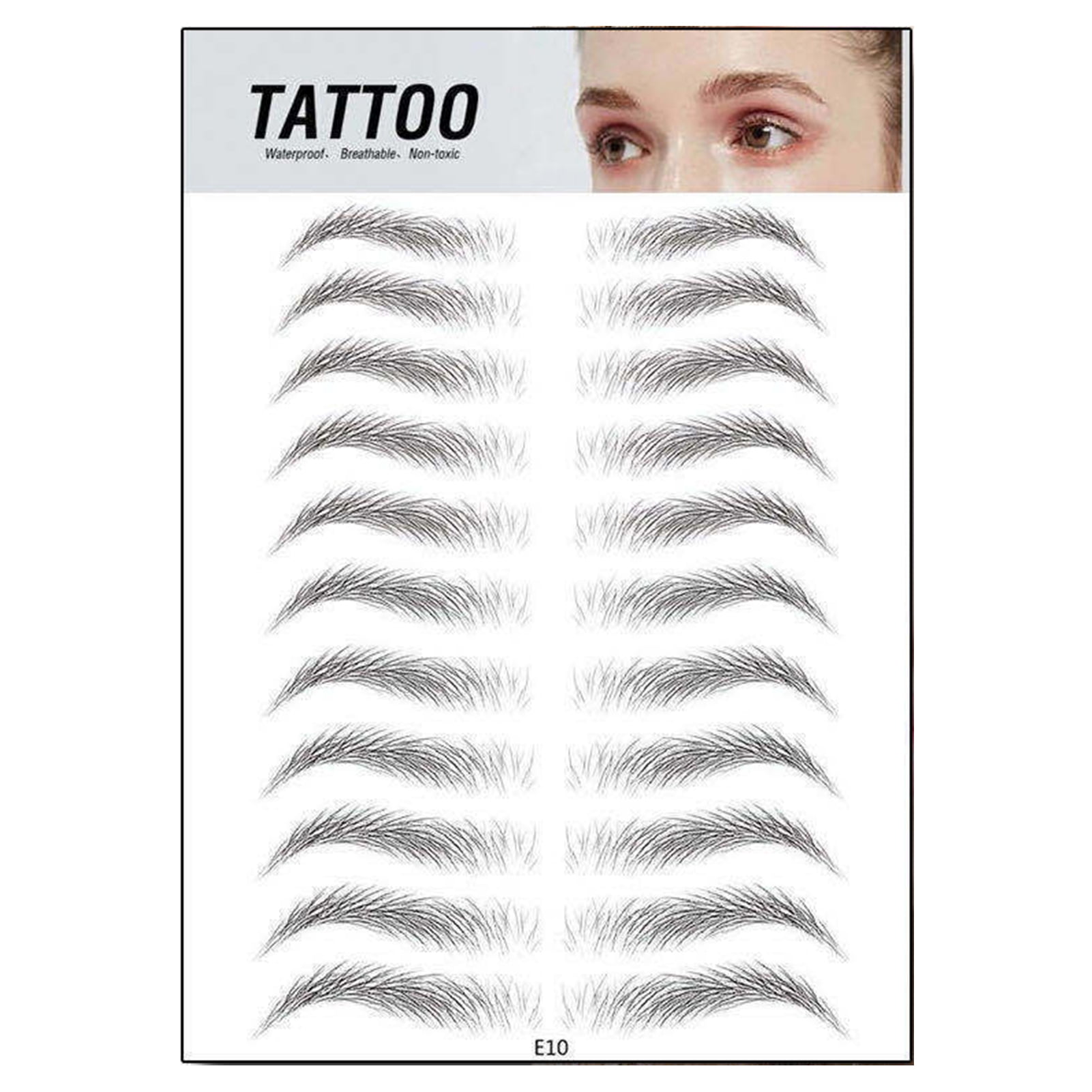 LIHUA Eyebrow Sticker Waterproof Hair-Like 3D Long Lasting Eyebrows ...