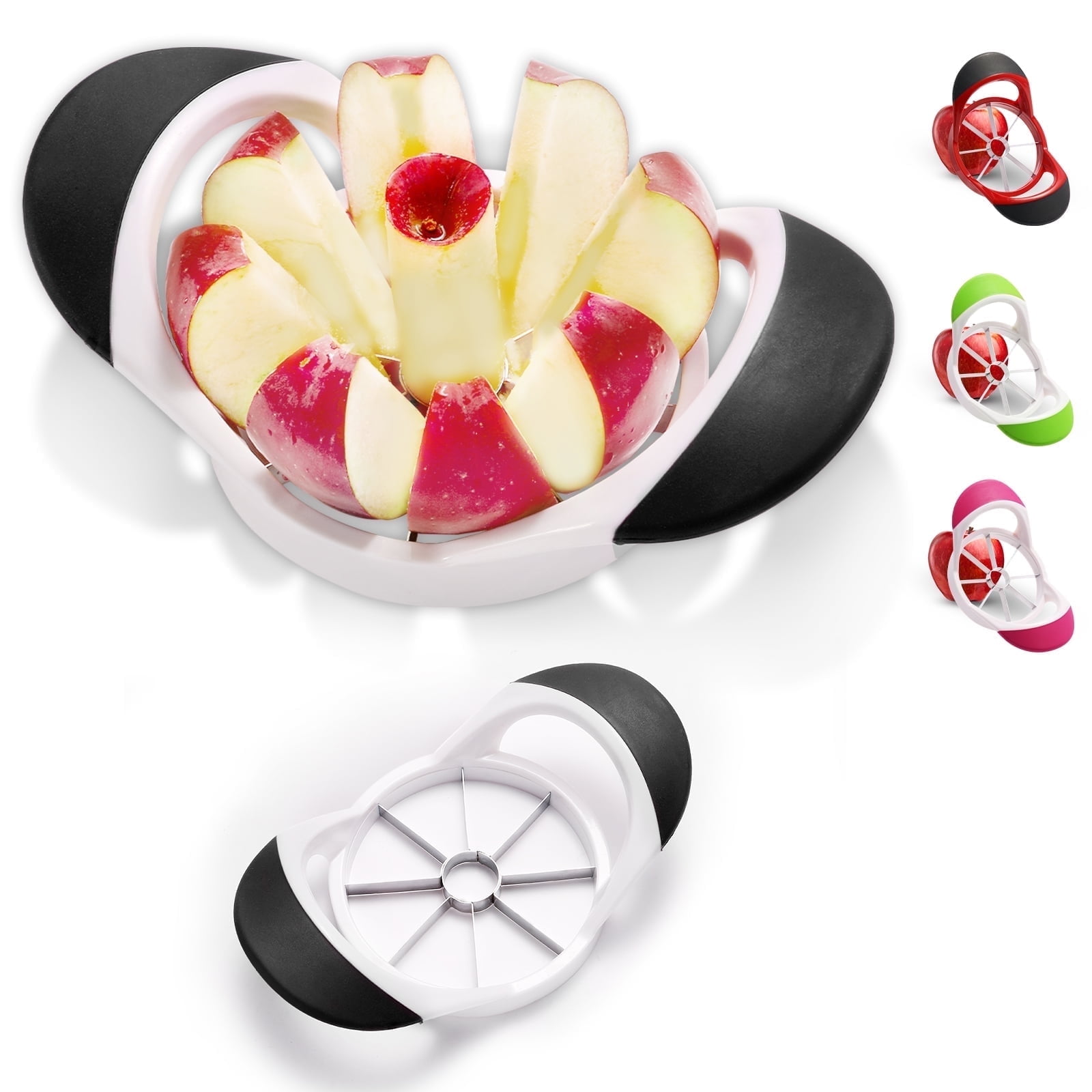 LIIGEMI Apple Slicer Corer，4.72 Inch Apple Slicer Super Sharp Apple Cutter with 8 Stainless ...