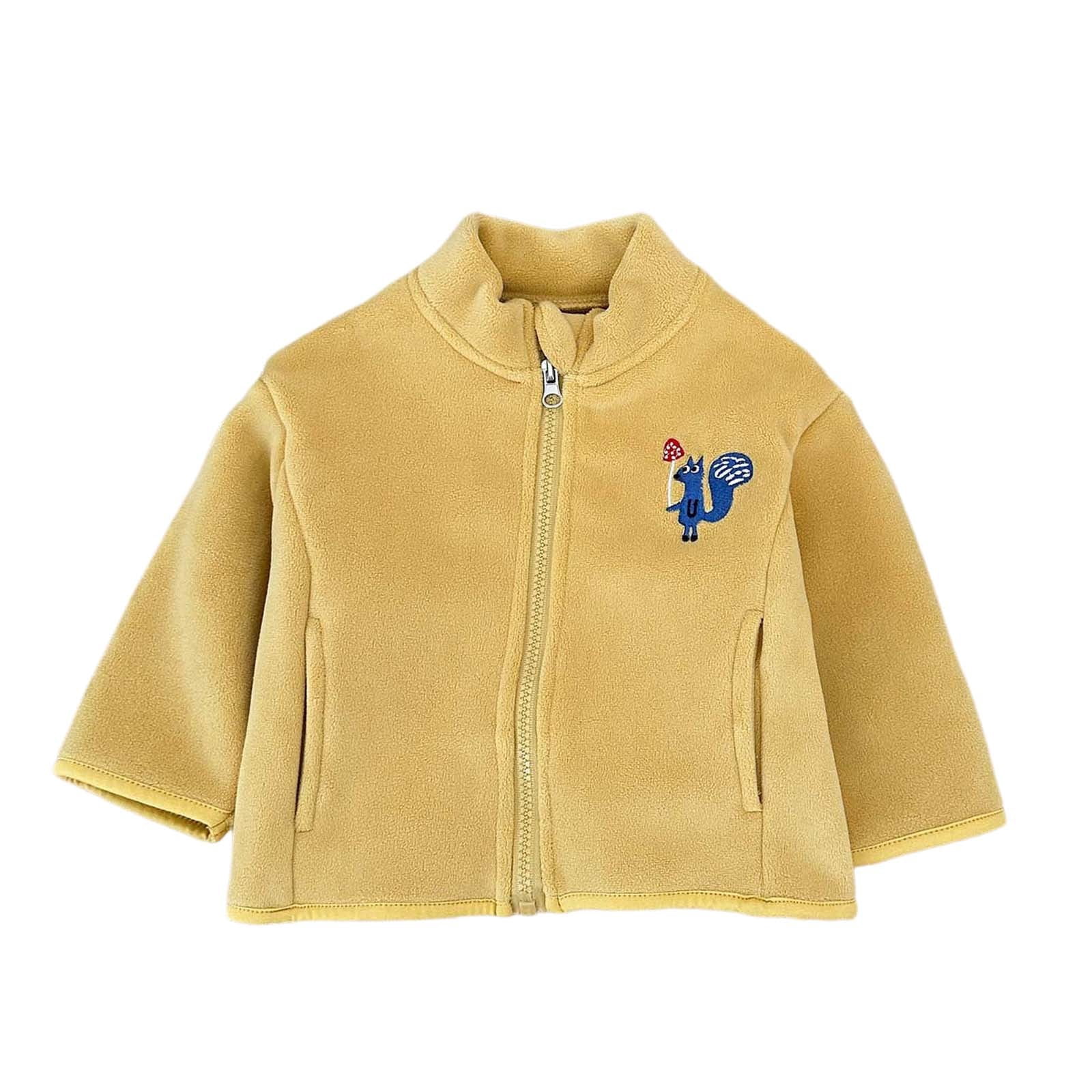 LIIPEE Boys Girls Plush Jacket Warm Cartoon Embroidery Long Sleeve ...