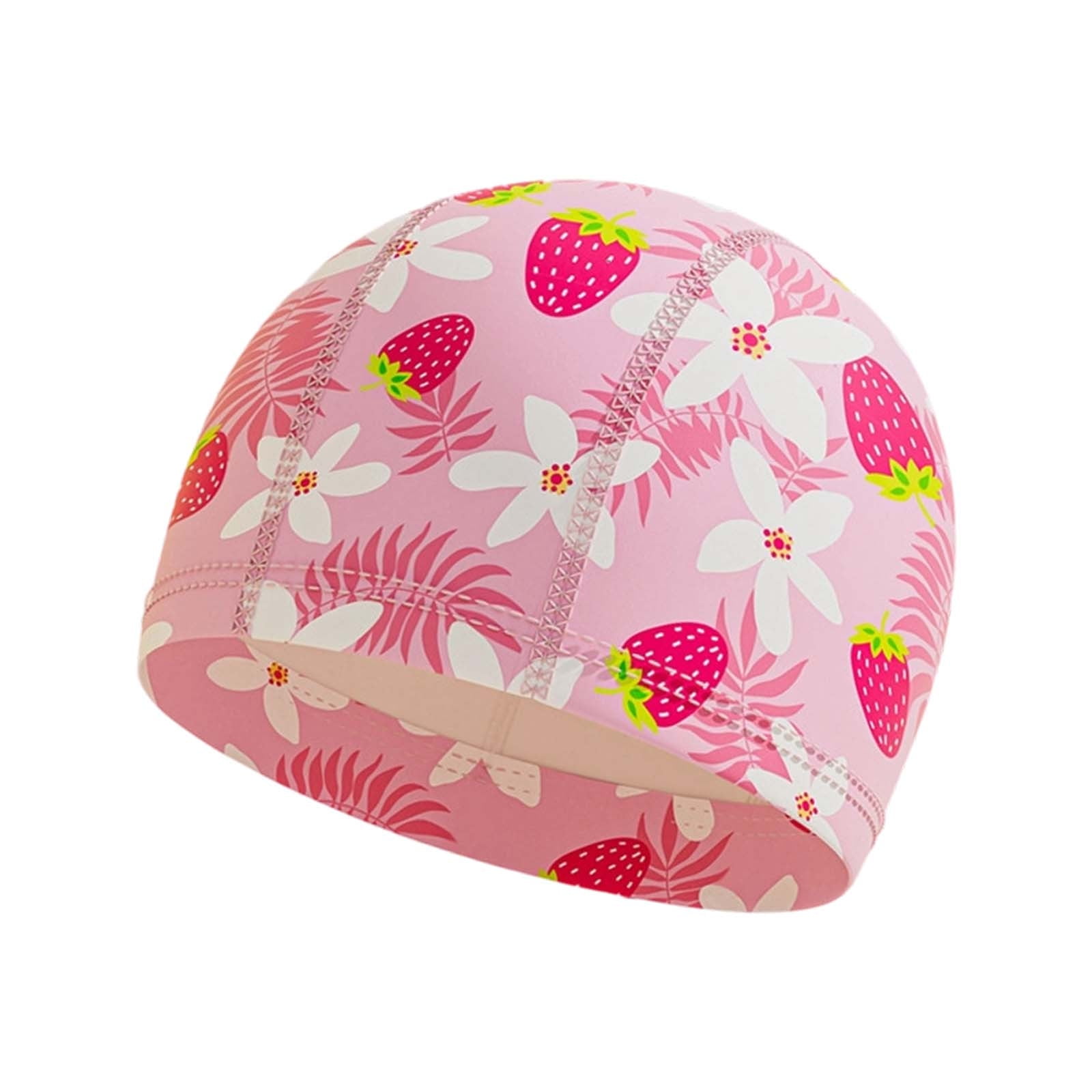 LIIPEE Girls Boys Silicone Swim Cap Summer Waterproof Bathing Pool ...