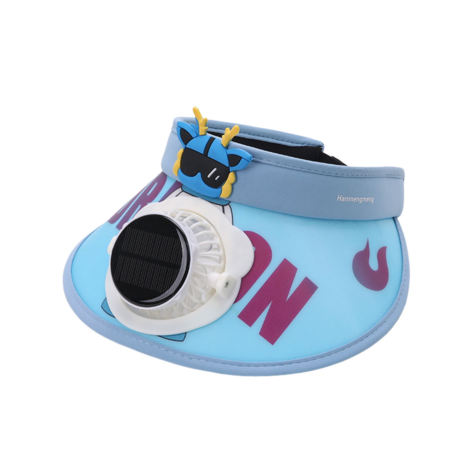 LIIPEE Girls Boys Solar Powered Fans Hats Summer Cute Breathable Wide ...
