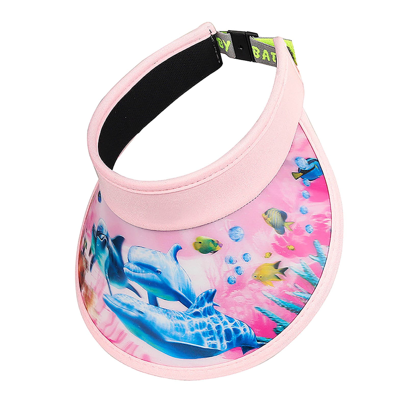 LIIPEE Girls Boys Sun Cap Summer Cartoon Adjustable Wide Brim Visor Hat Protection Caps ...