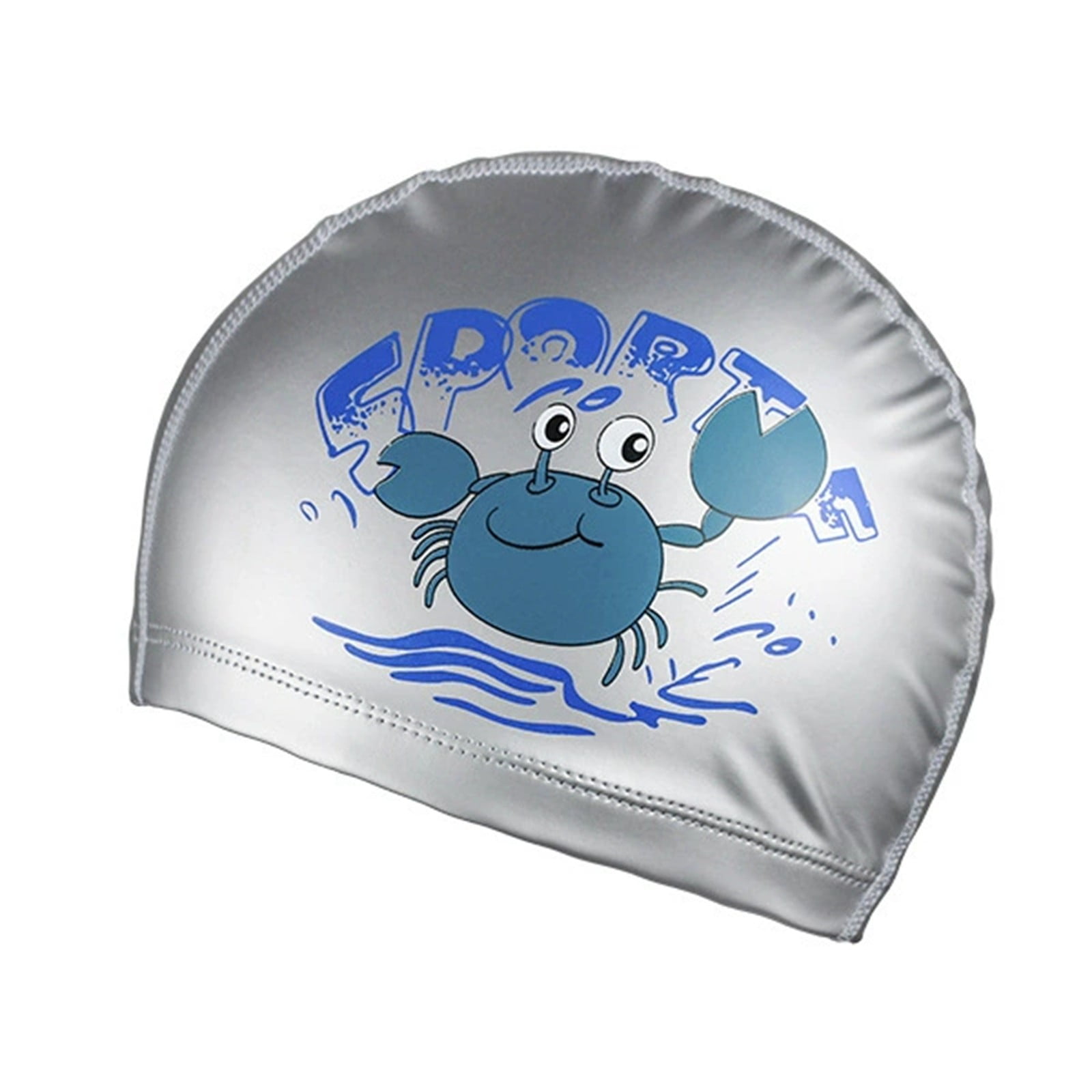 LIIPEE Girls Boys Swim Cap Summer Comfort Cartoon Printed Imitation ...