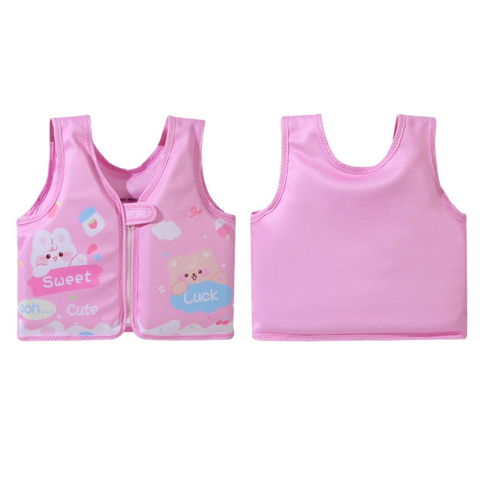 LIIPEE Girls Buoyancy Life Jacket Summer Cute Cartoon Printed ...