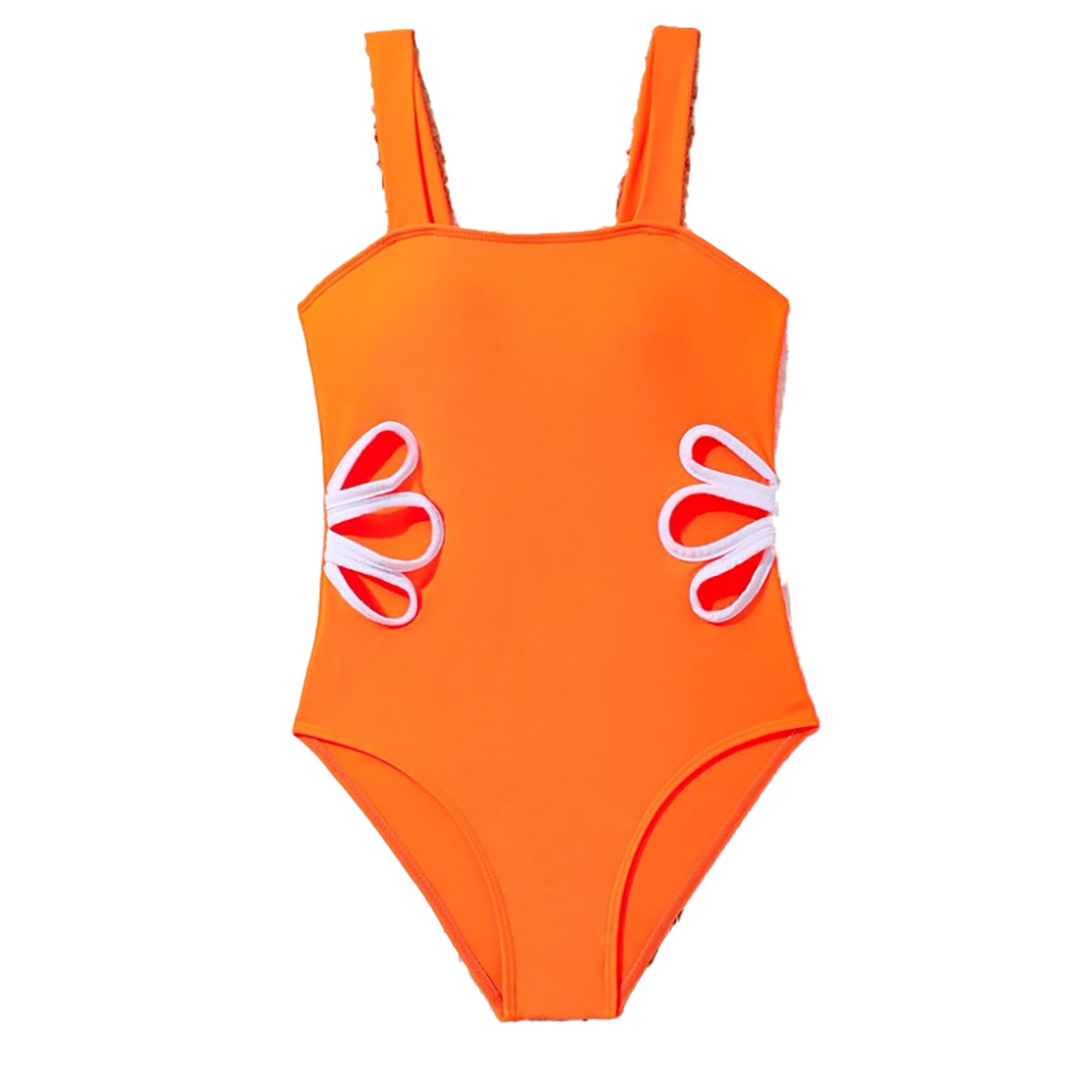 LIIPEE Girls Swimwear Flower Hollow Out Spaghetti Strap Bodysuit ...