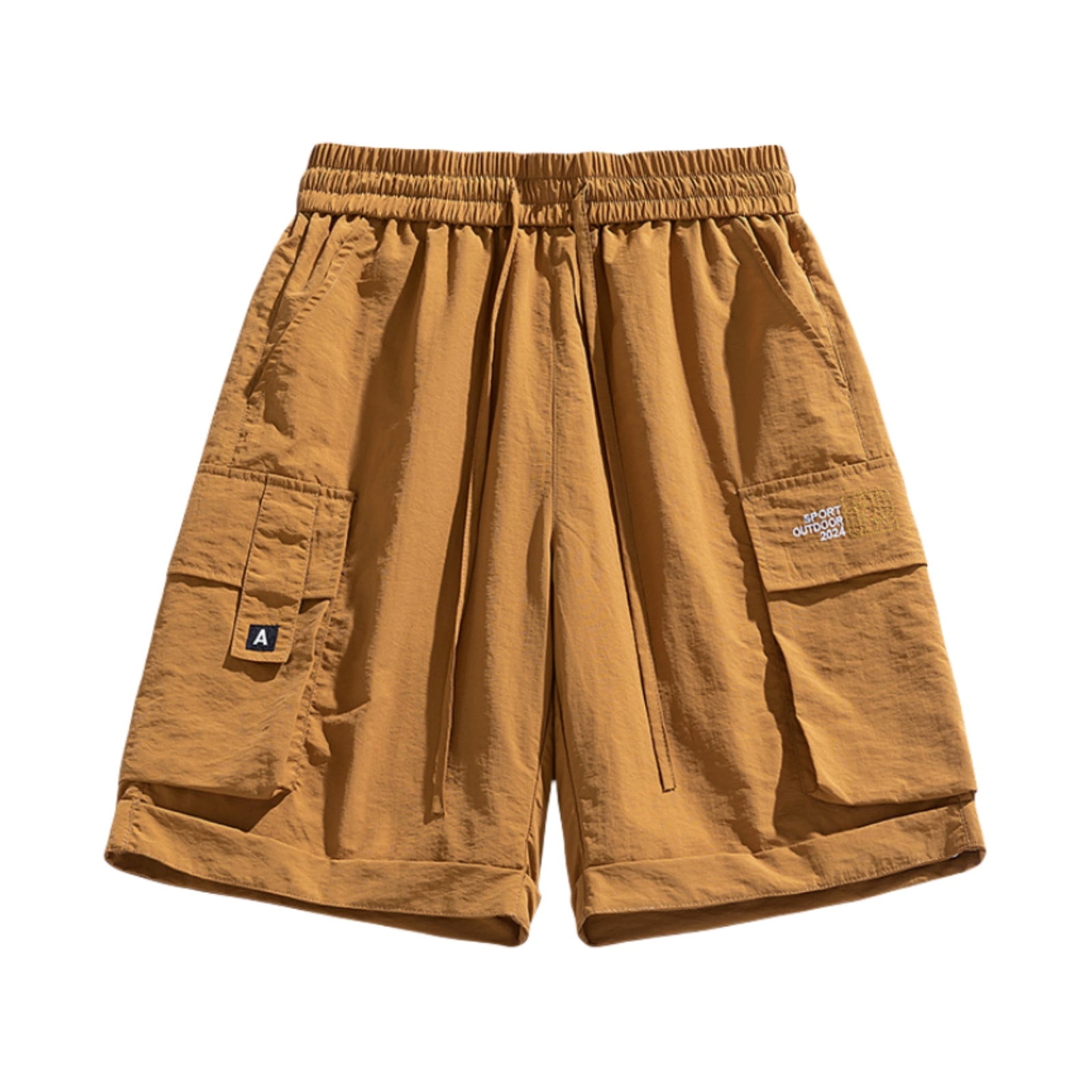 LIIPEE Mens Casual Shorts Summer Versatile Loose Solid Color Elastic ...