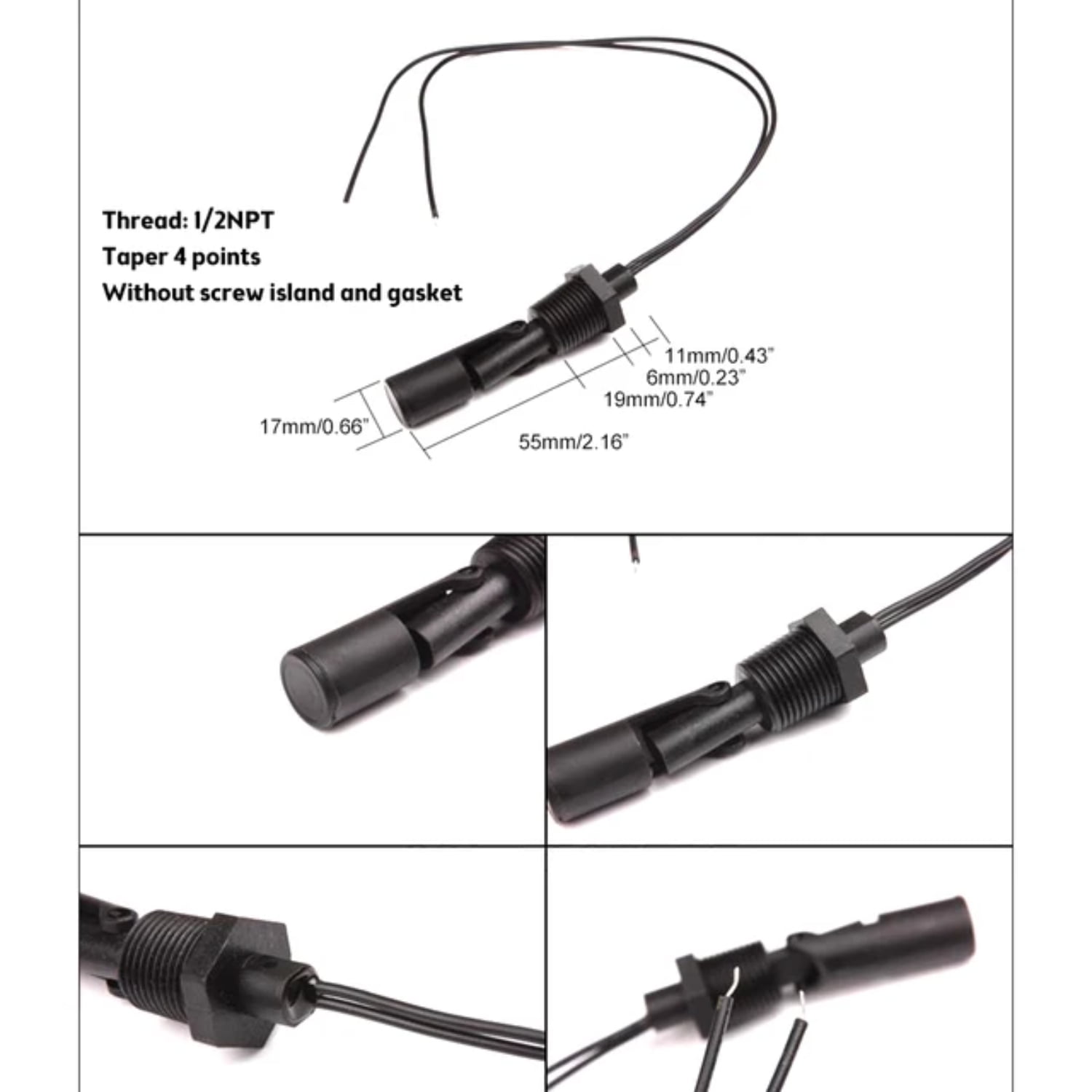 LIISANSA High Quality Horizontal Liquid Water Level Sensor Switch for ...