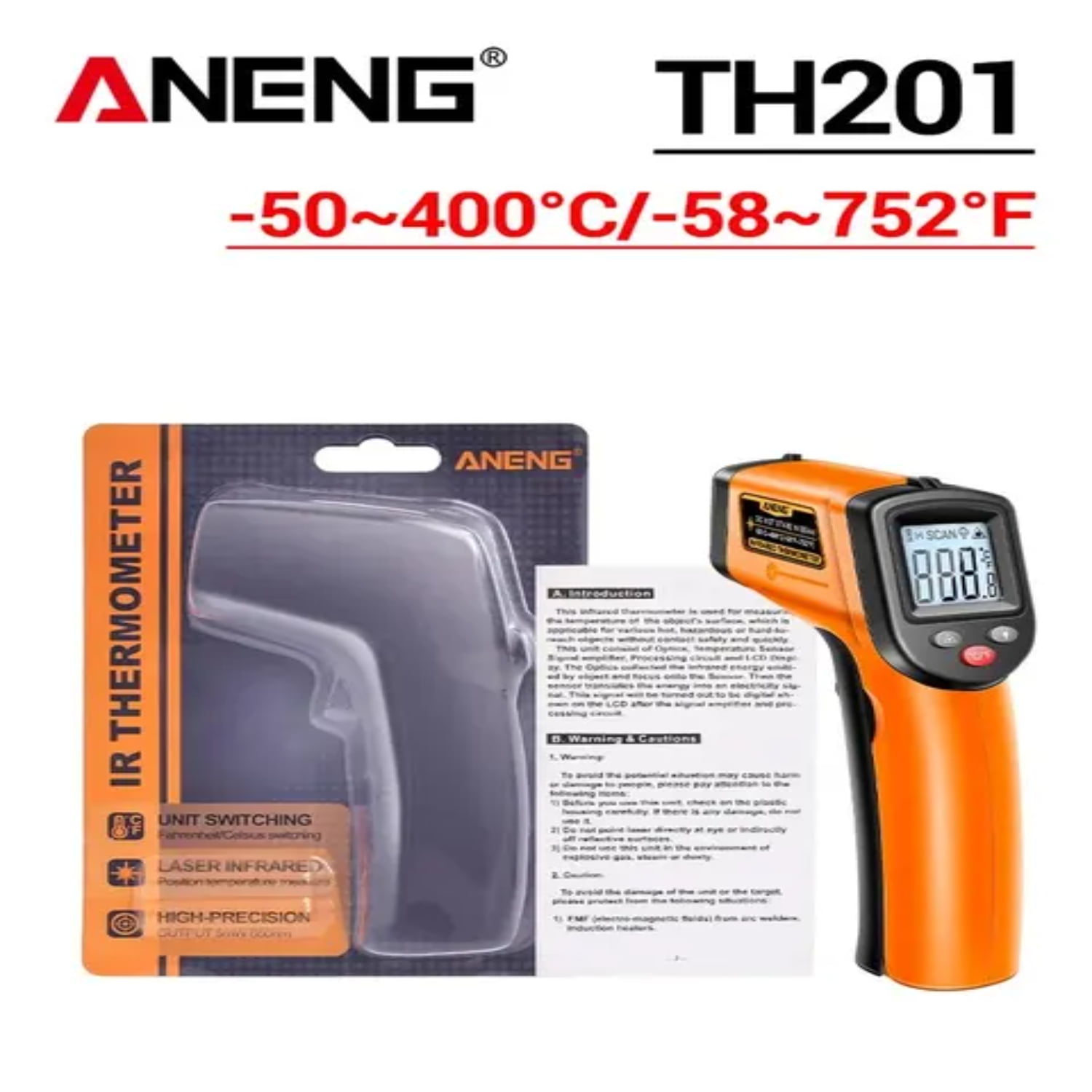 LIISANSA Highly Accurate and Reliable Digital Infrared Thermometer with ...