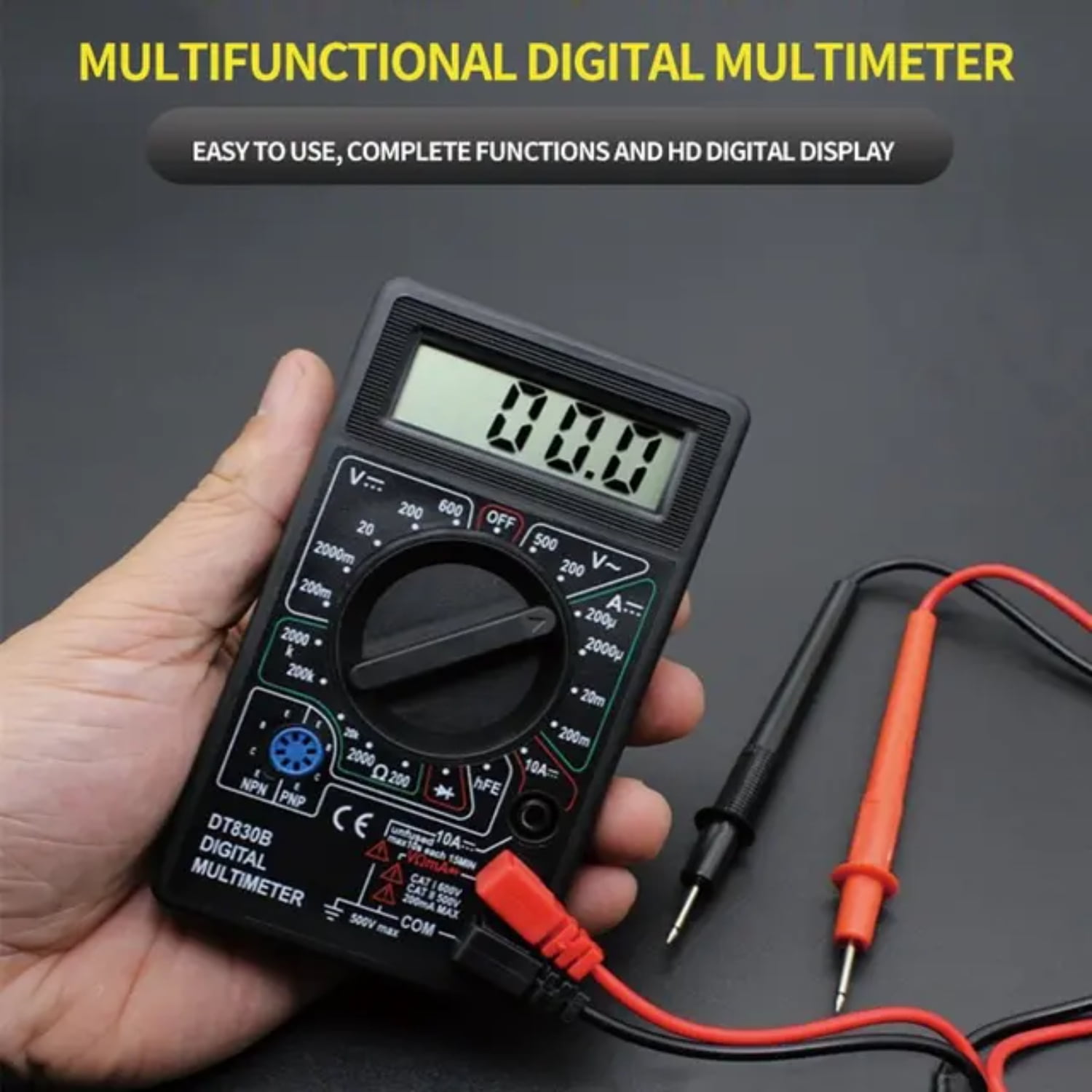 LIISANSA Lightweight and Compact Mini Handheld Digital Multi Meter ...