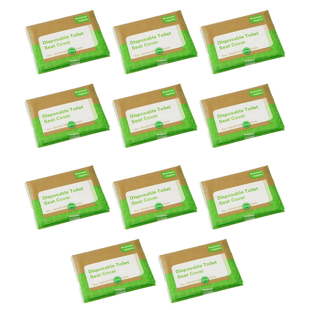 LIJCC 10 Packs of Disposable Toilet Seat Paper 100 Pieces, 100Pc ...