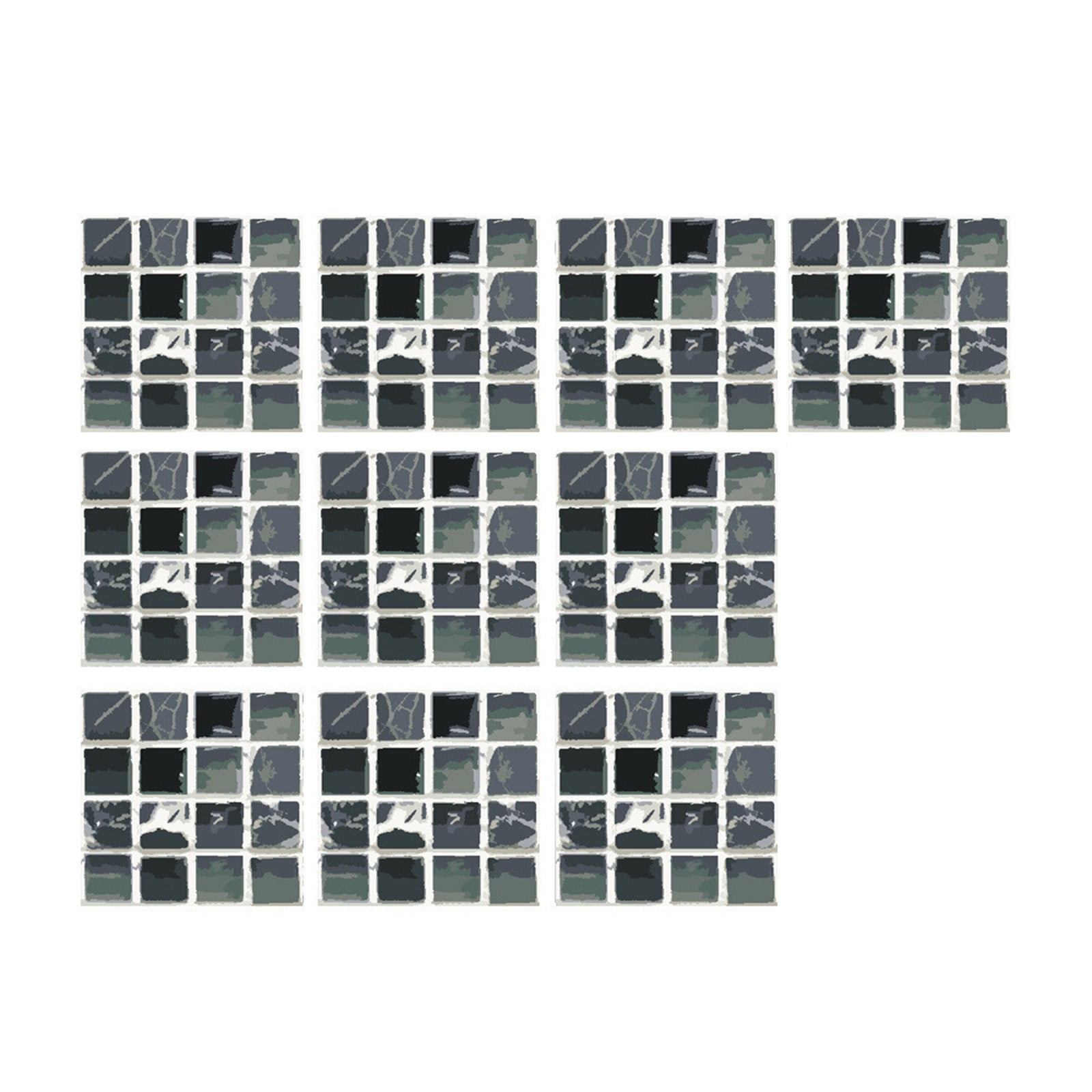 LIJCC 10Pc 4Inch Peel and Stick Ceramic Tiles,10Pc Self-Adhesive Diy ...