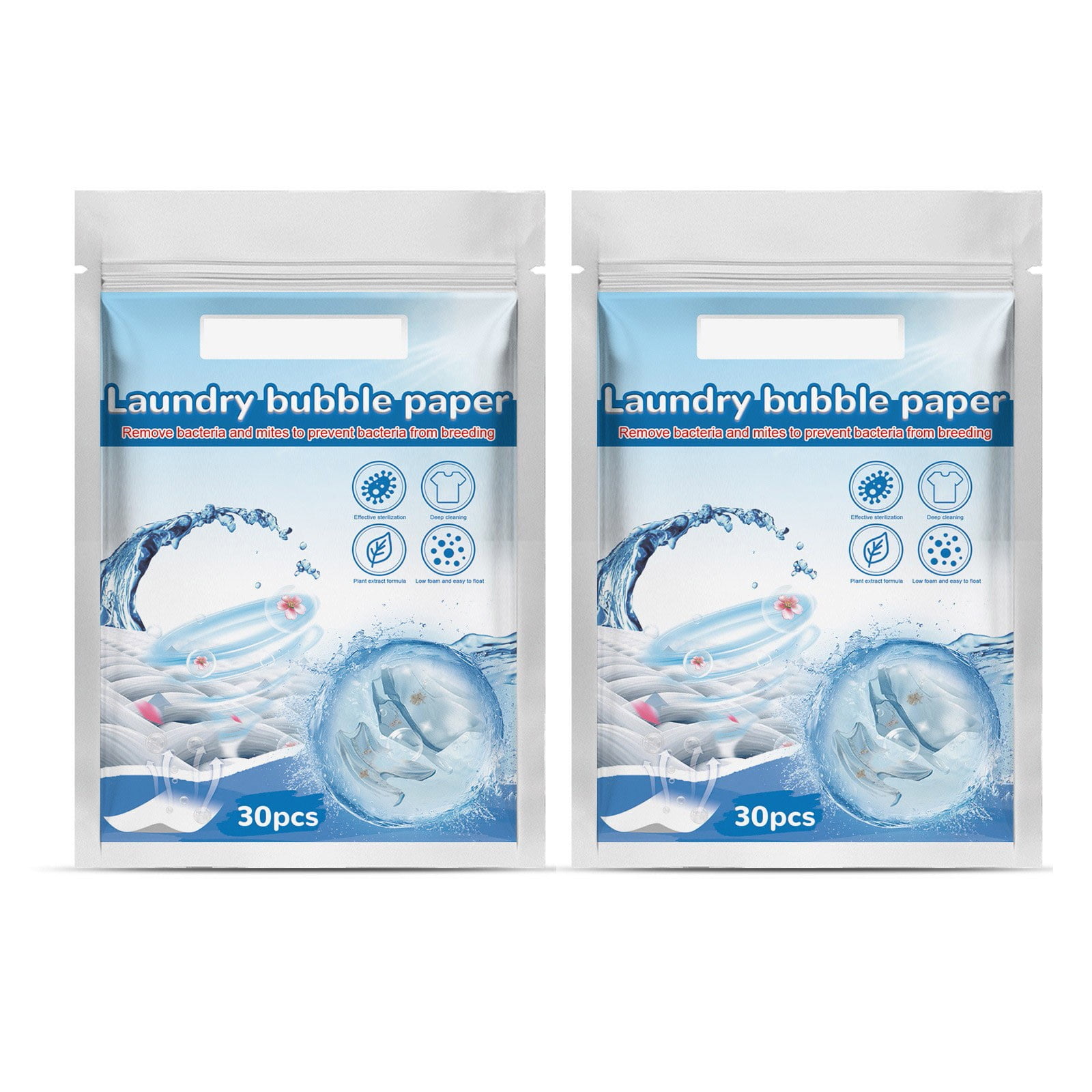 LIJCC 2 Packs of Laundry Bubble Paper Clean People Laundry Detergent ...