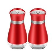 Glass Bottom Salt and Pepper Shakers Set with Stainless Steel Lid ...