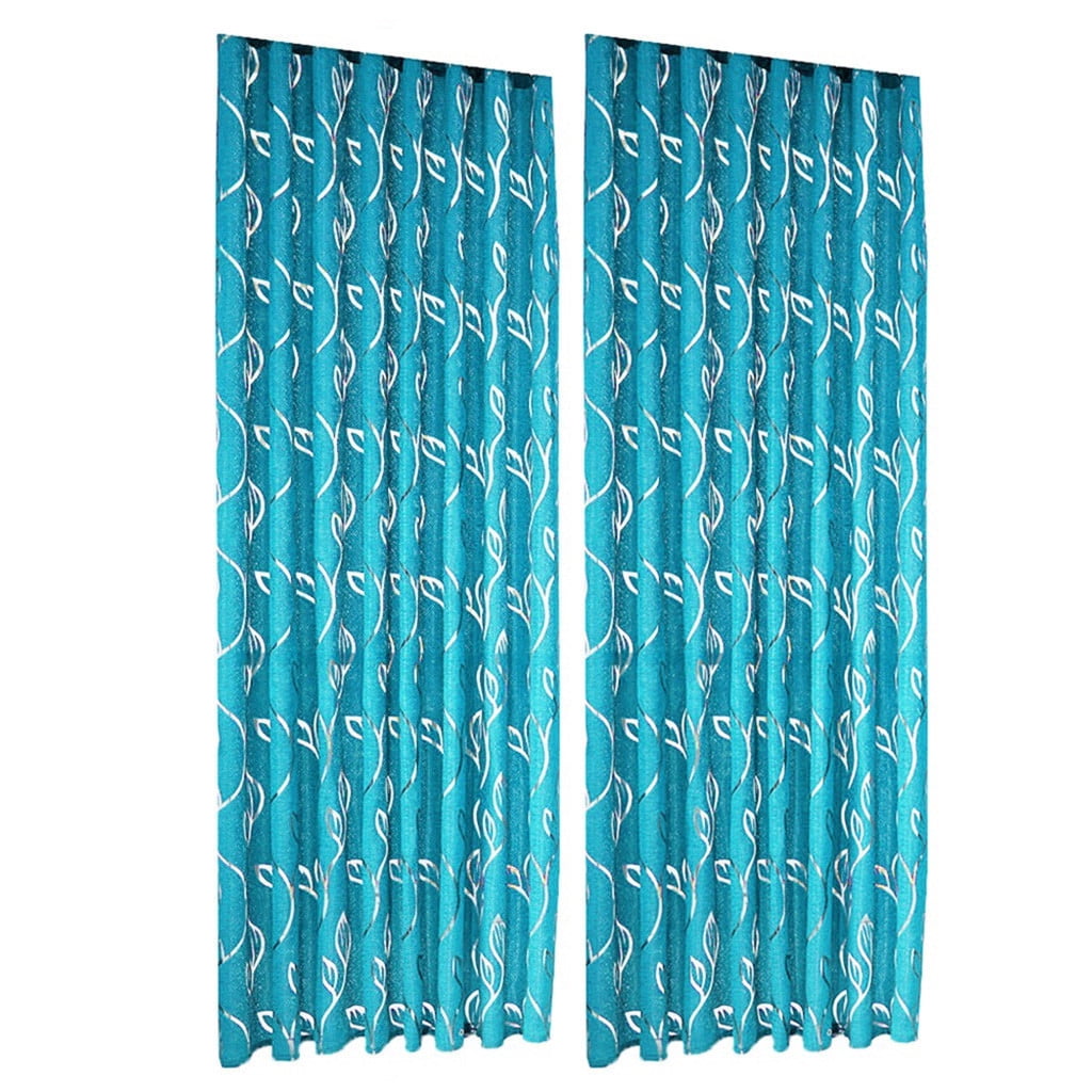 LIJCC 2pc Vine Leaf Window Screen Threading Rod Tulle Drape Leaves ...