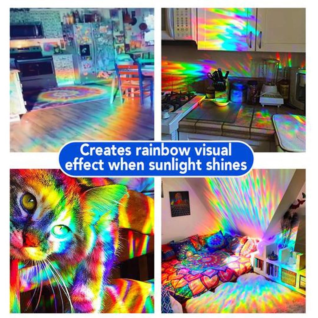 LIJCC 3D Iridescent Window Shielding Film Window Sticker,Privacy Window ...