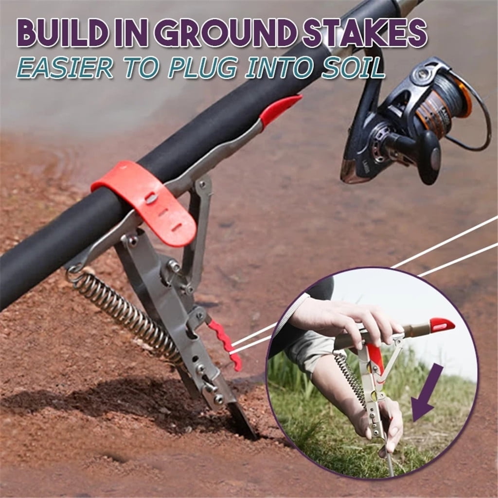 LIJCC Automatic Stainless Spring Fishing Rod Holder Stainless Fishing ...