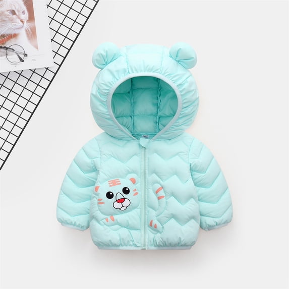 LIJCC Baby Girls Boys Warm Adorable Hooded Zip Coat Cute Cartoon Tiger ...