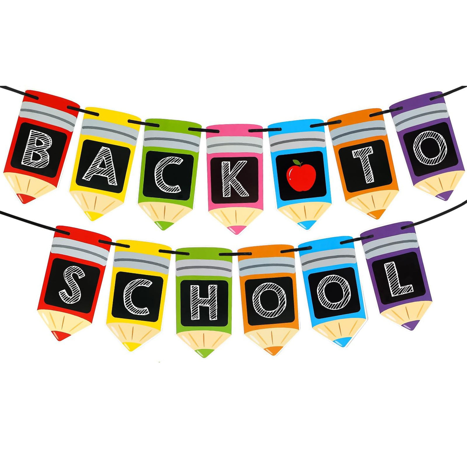 LIJCC Back to School Flag Back to School Decorations Colorful Welcome ...