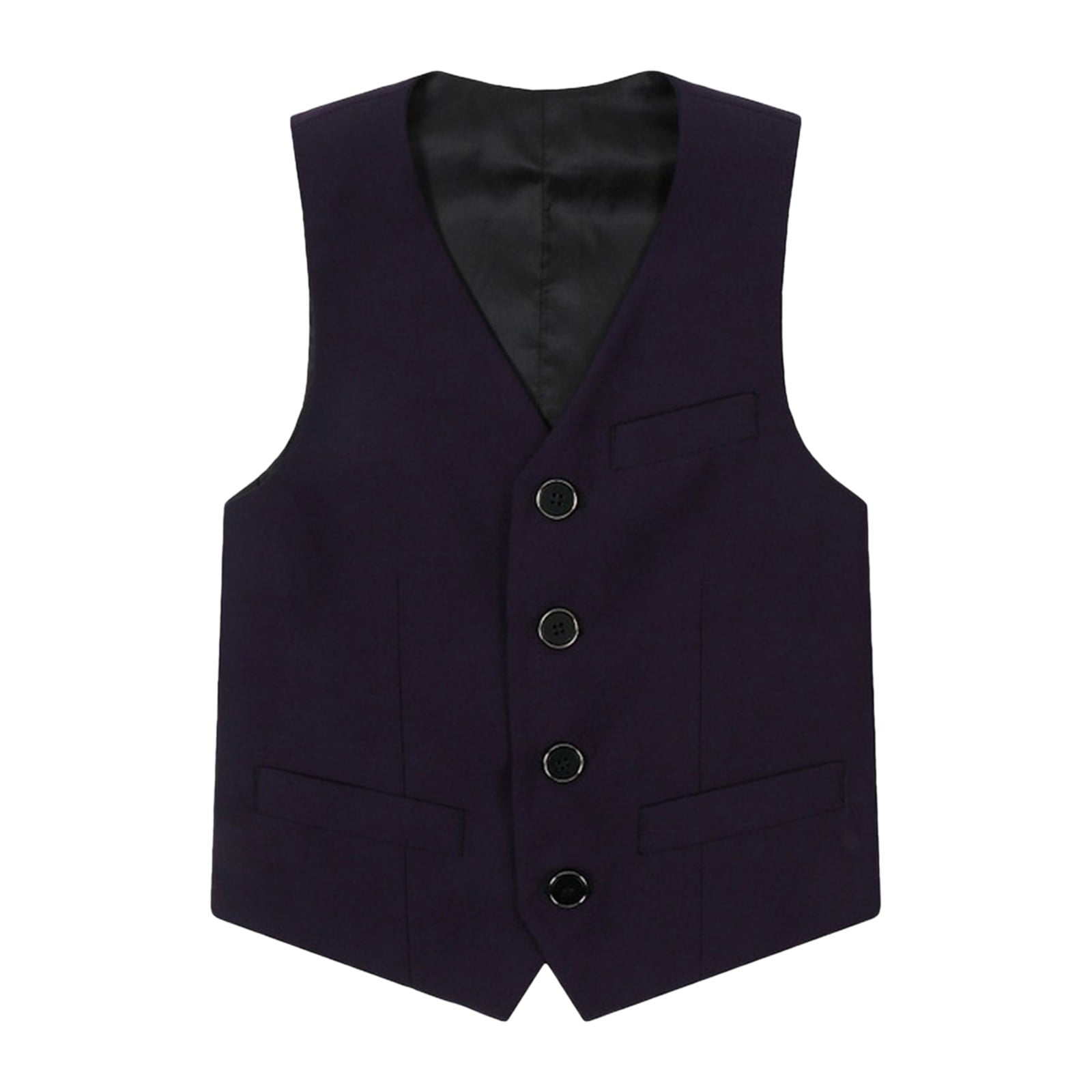 LIJCC Boy's Formal Tuxedo Solid Color Dress Vest Wedding Party ...