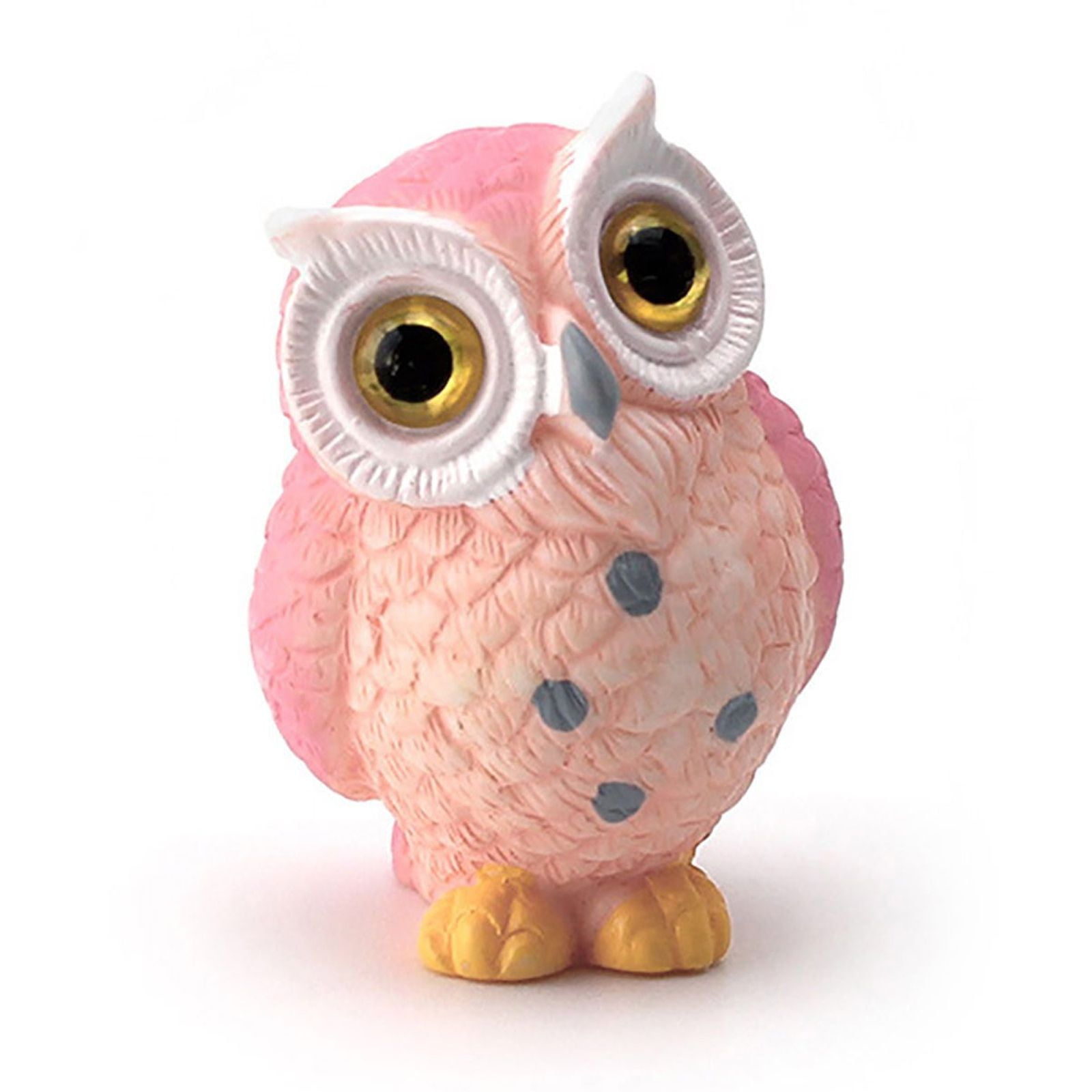 LIJCC Cartoon Simulation Owl Resin Model Ornaments,Resin Mini Owls Set ...