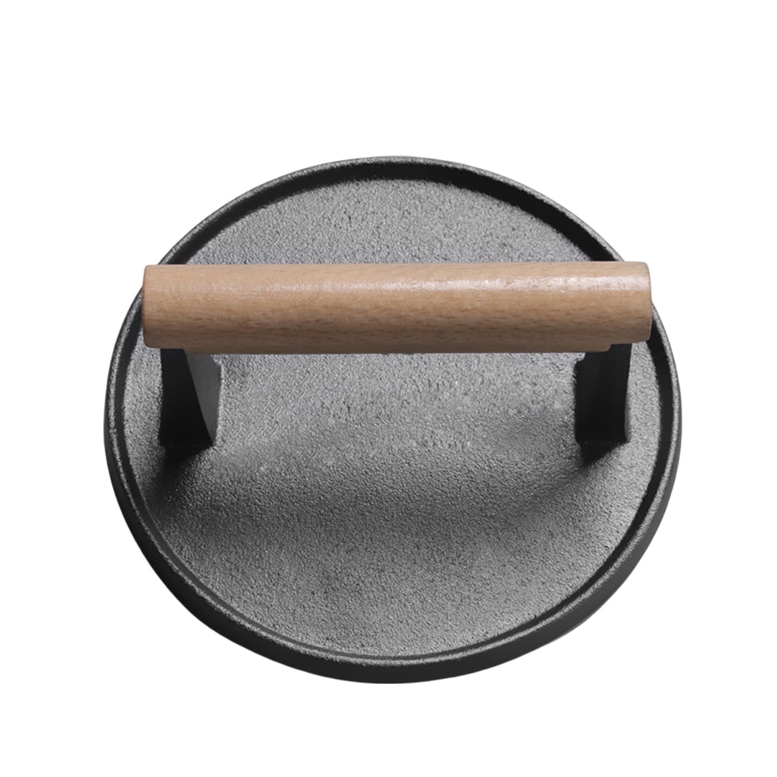 LIJCC Cast Iron Steak Press,Steak Pressure Meat Plate Barbecue Tool ...