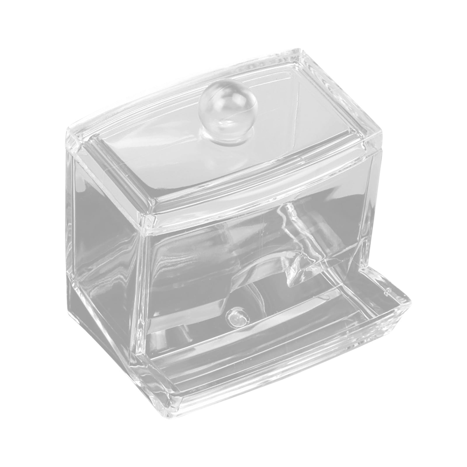 LIJCC Cotton Swab Box with Lid and Transparent Storage Rack, Cotton Box ...