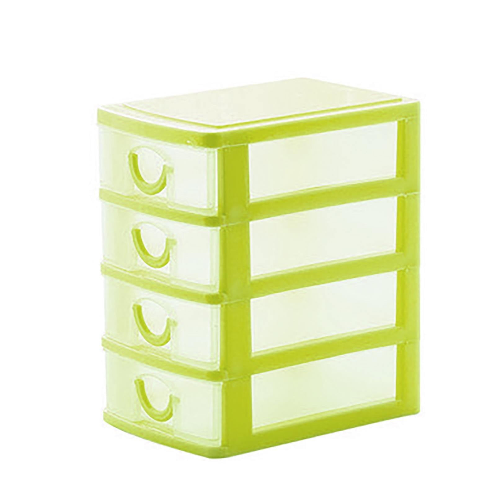 LIJCC Desktop Storage Cabinet Multi-Layer Plastic Storage Box, 4 Layer ...
