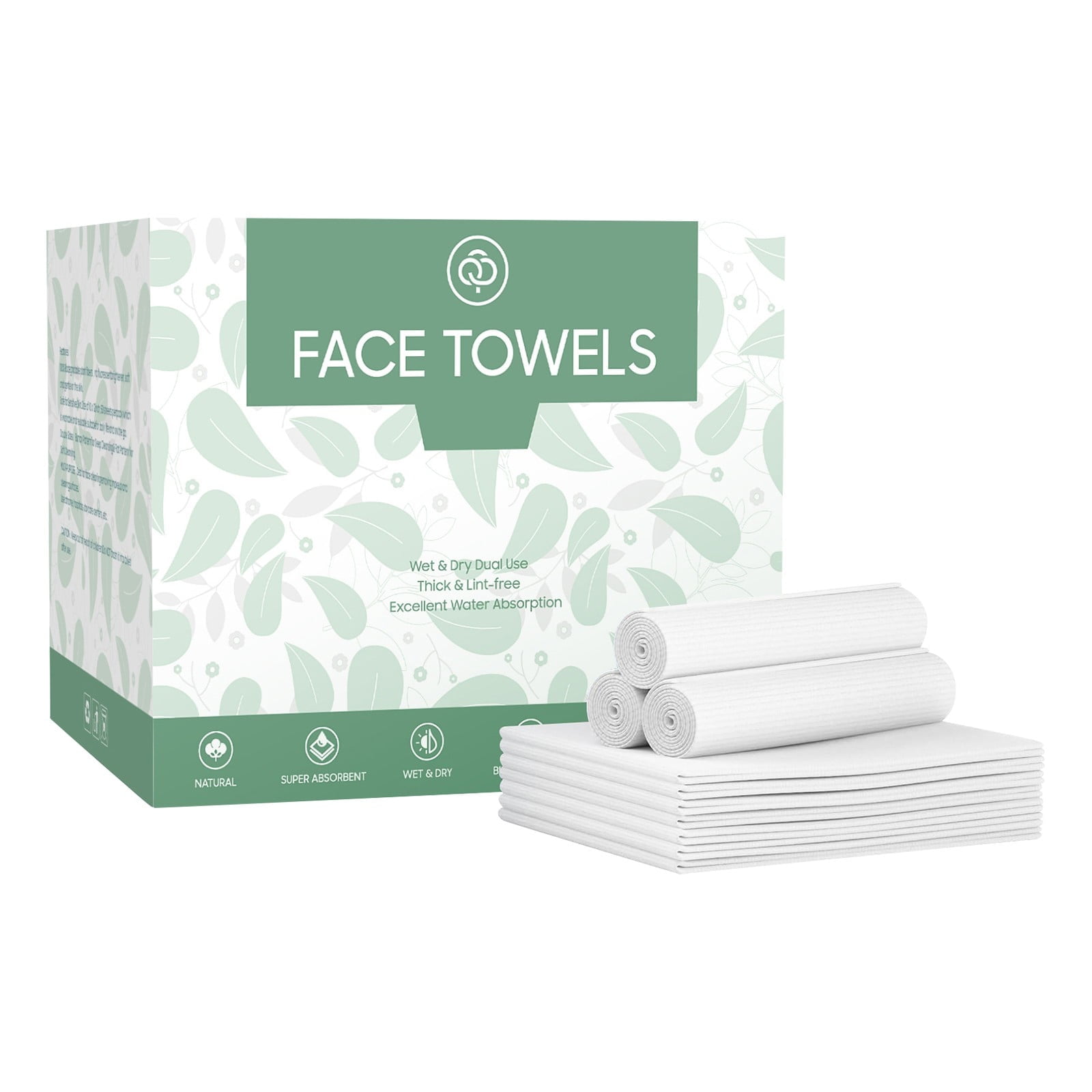 LIJCC Disposable Face Towel Boxed Soft Cotton 50pc per Box Towels ...