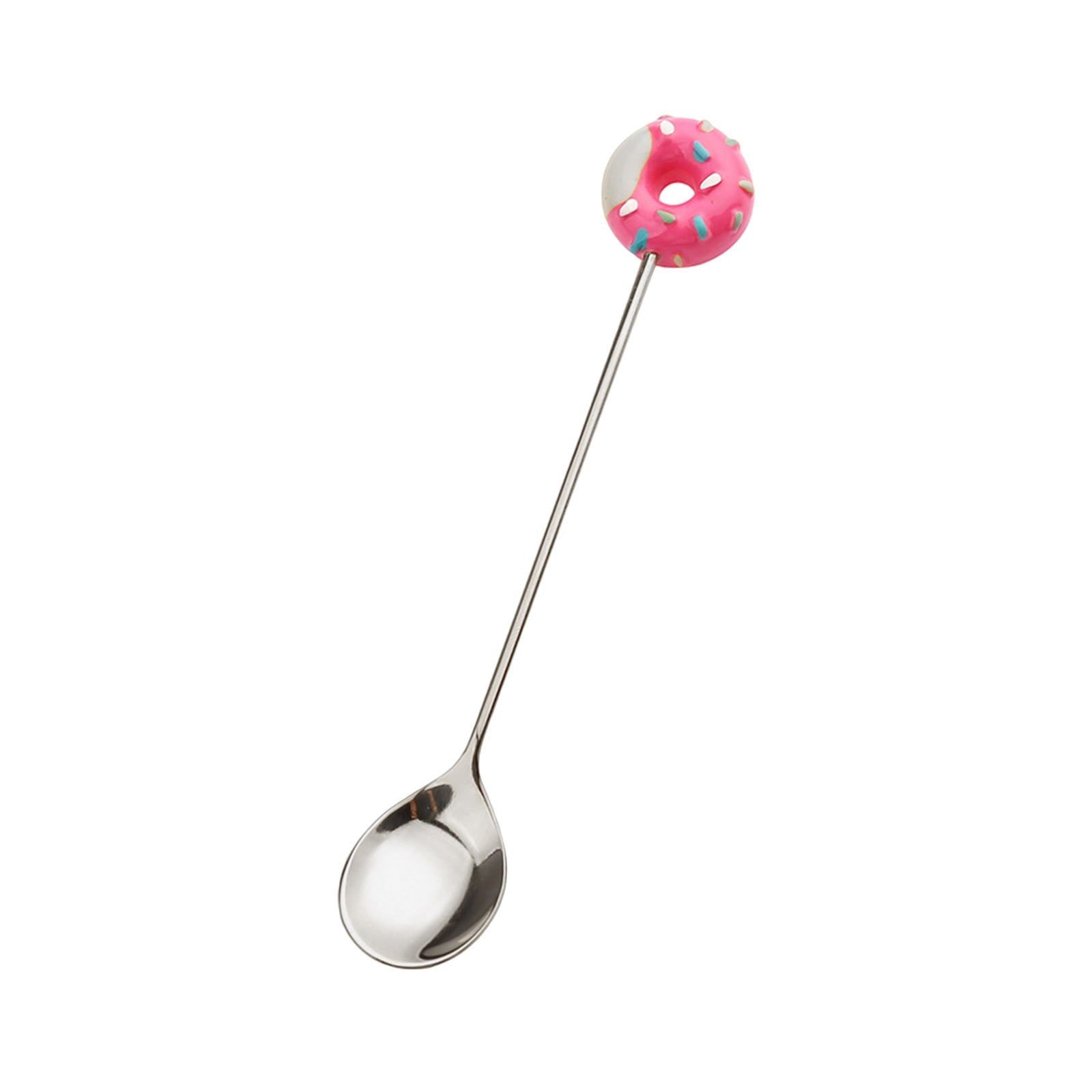 LIJCC Donut Stainless Steel Spoon Fork,Stainless Steel Sweet Donut ...