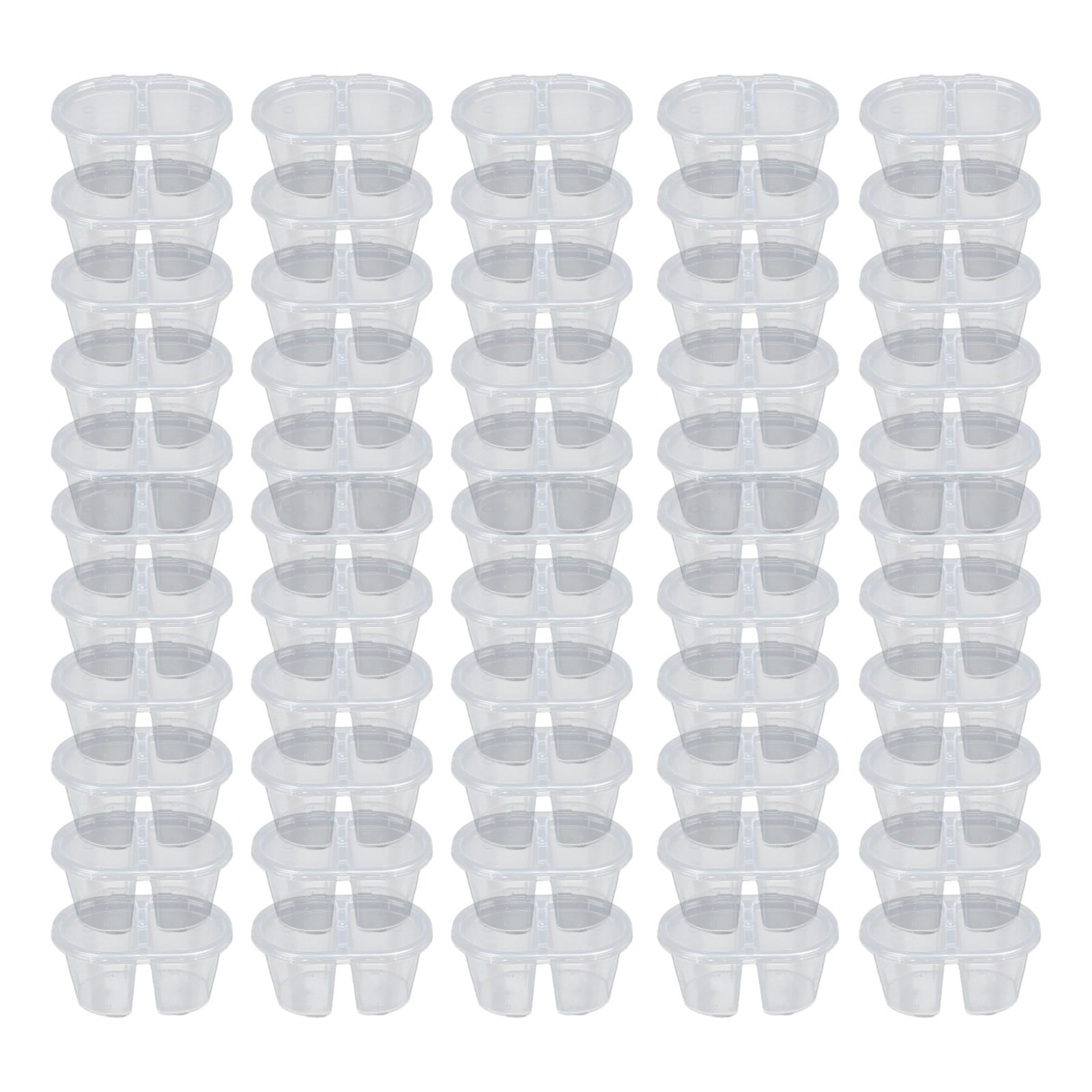 LIJCC Double Compartment Conjoined Sauce Box Double Condiment ...