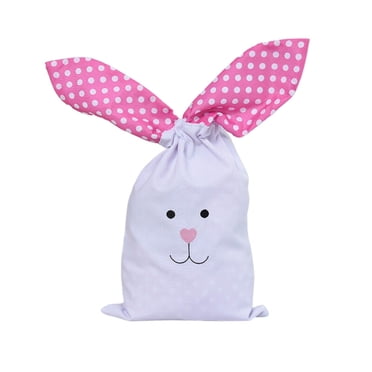 Dengjunhu 5Pcs Easter Gifts Bags Easter Bunny Ear Drawstring Candy Bags ...