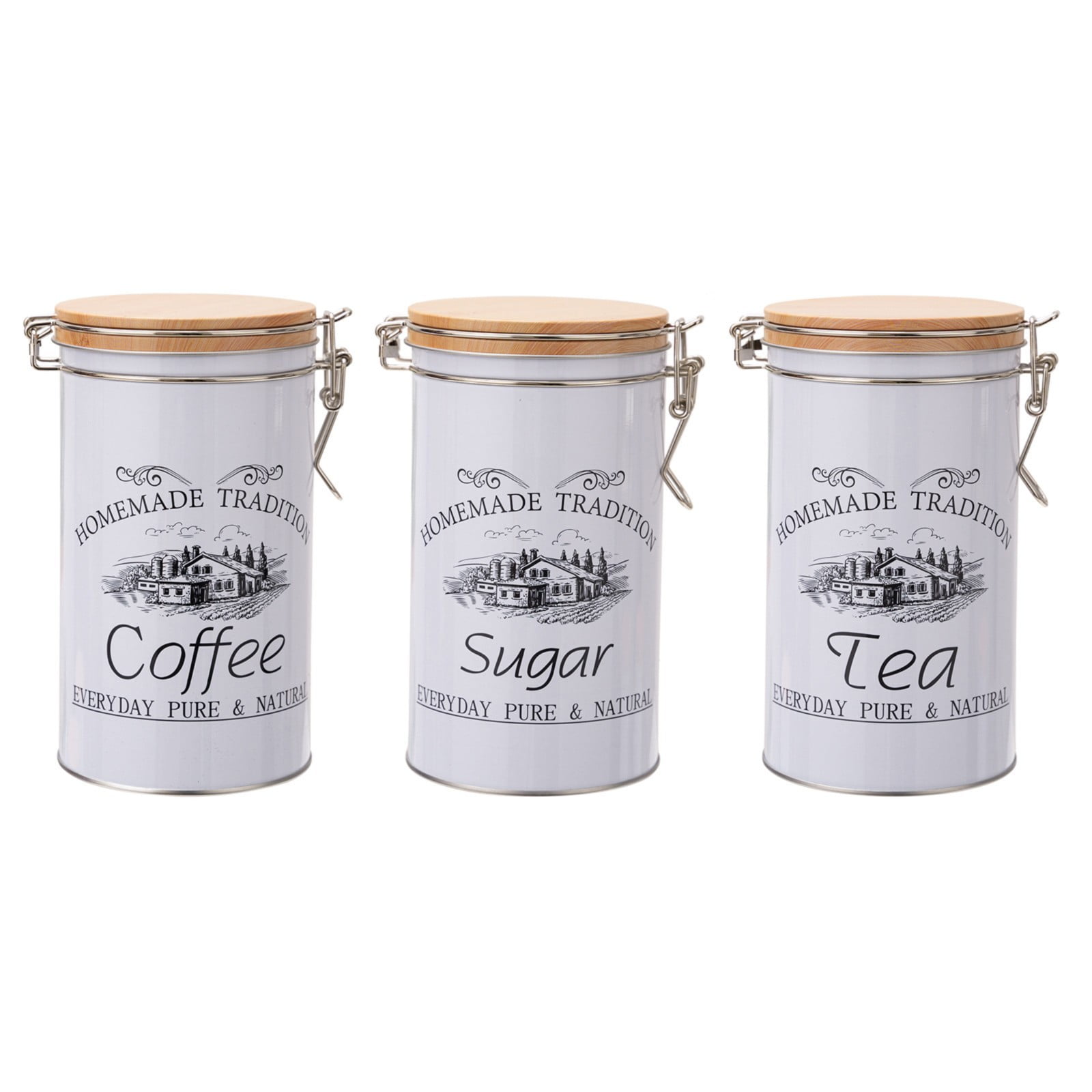 LIJCC European Sealed Coffee Sugar Tea Storage Jar,Kitchen Canister ...