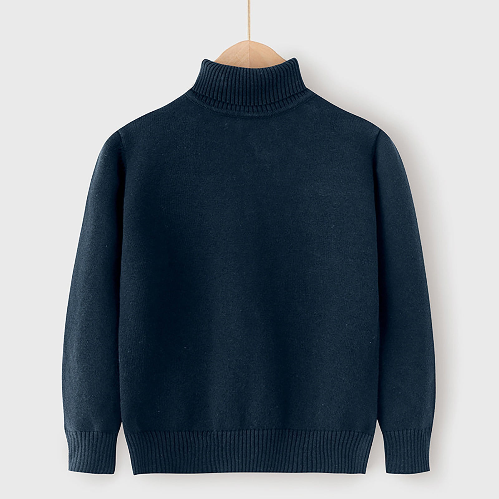 LIJCC Girls Turtleneck Long Sleeve Solid Color Sweaters Kids Trendy ...