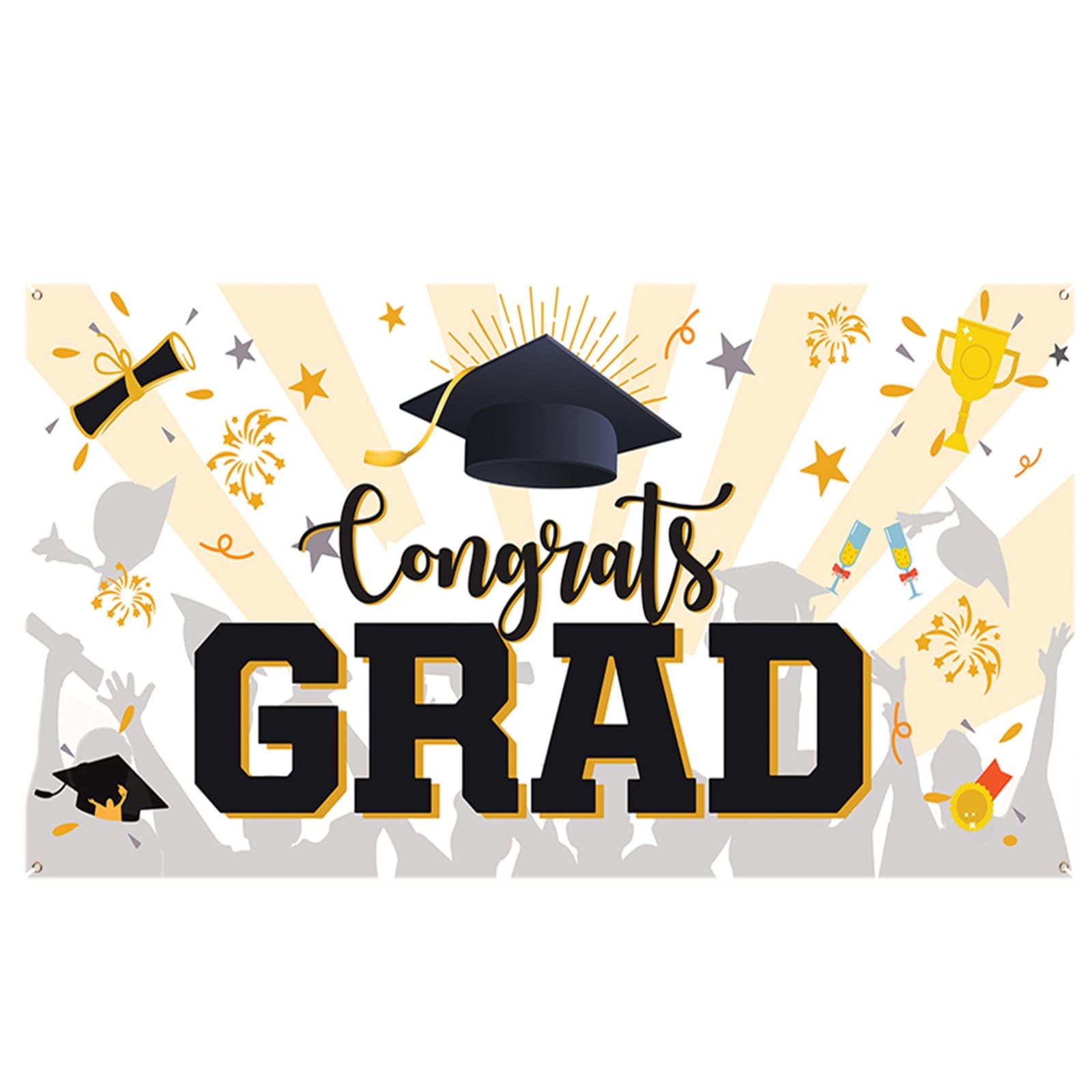 LIJCC Graduation Party Banner Niyattn Extra Large 70.8"x45.3" For ...