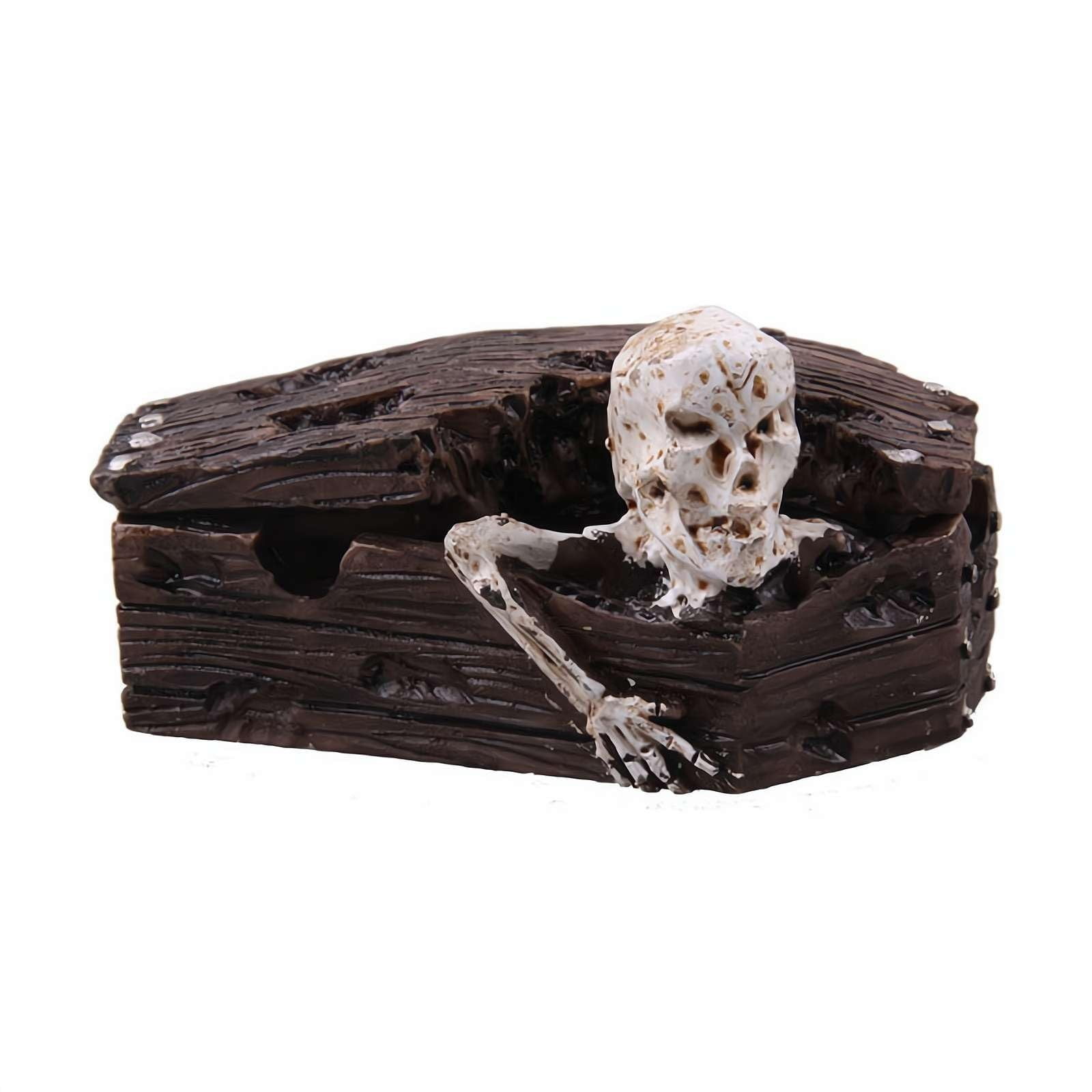 LIJCC Halloween Coffin Skull Miniature Halloween Witch Figurine 2.5 ...