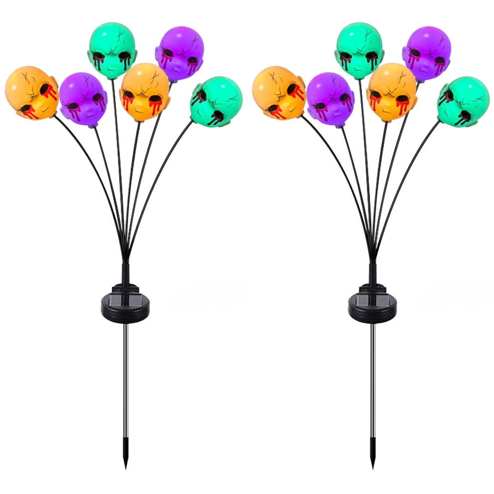 LIJCC Halloween Skeleton Solar Light,2 Pack Halloween Solar Lights ...