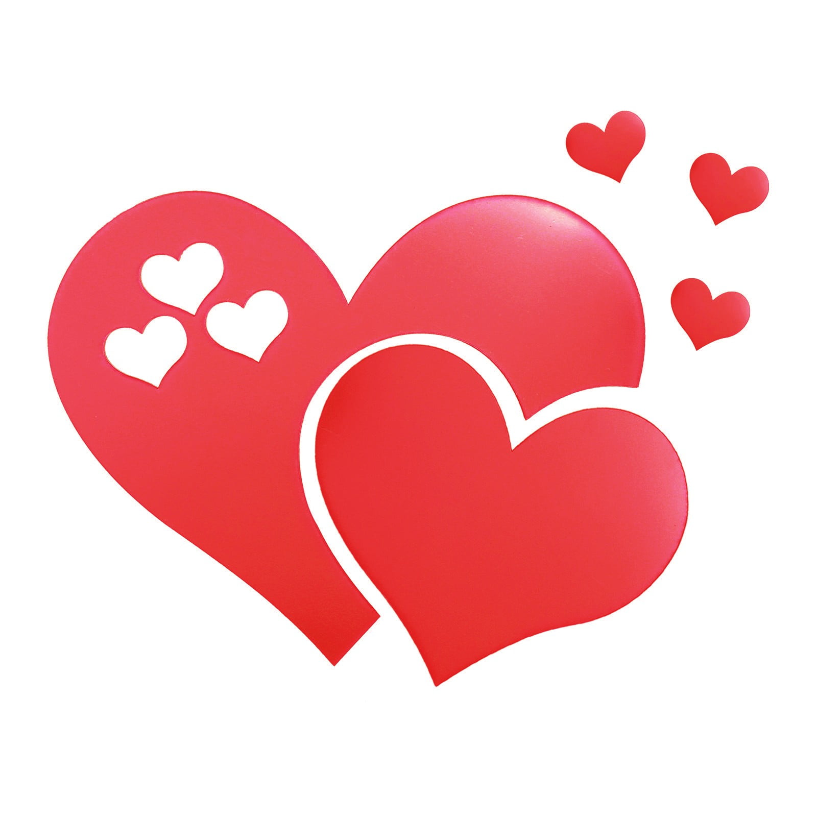LIJCC Heart Shaped Mirror Wall Sticker,Sticker Diy Art Decor Room Decal ...