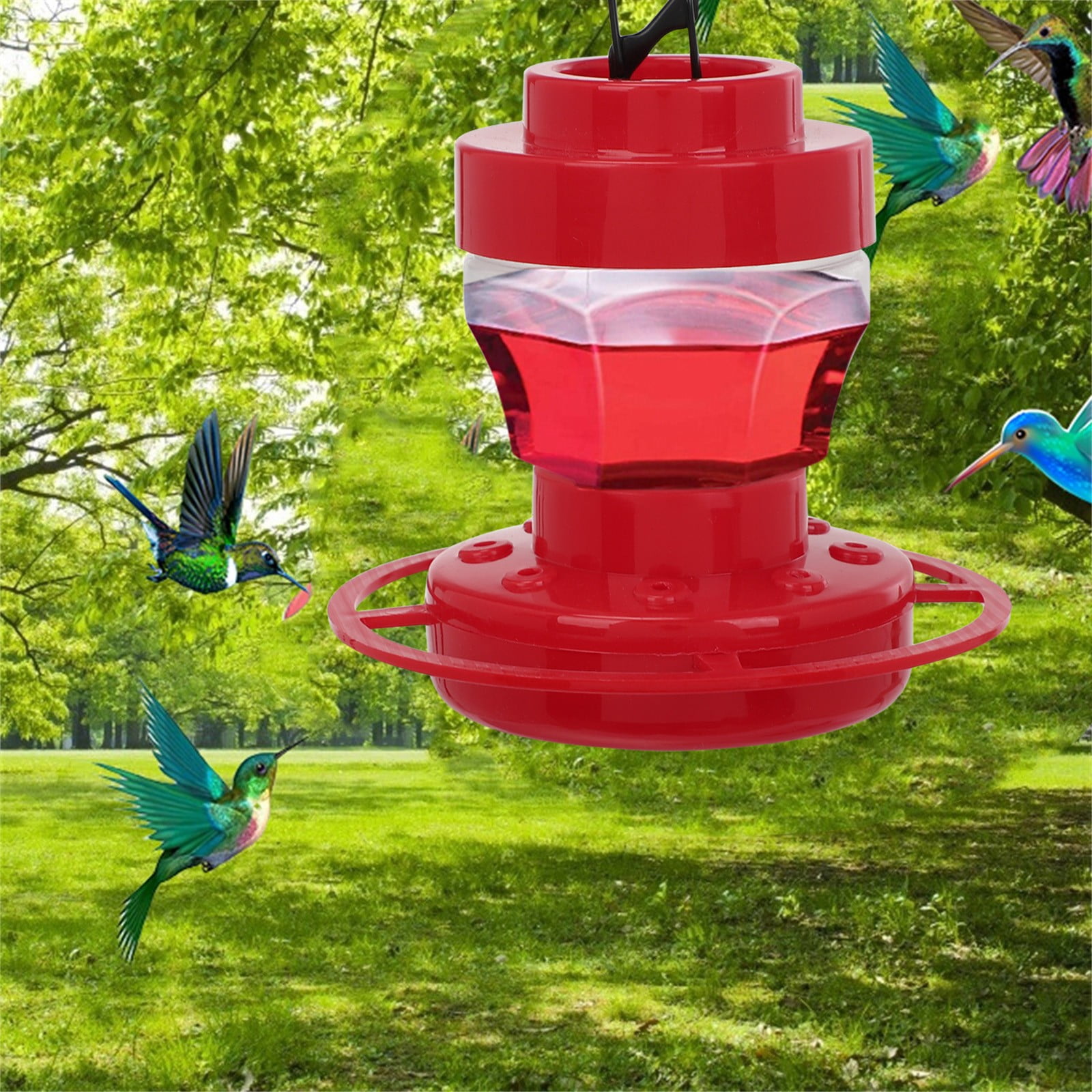 LIJCC Hummingbird Feeder Glass Hummingbird Feeders for Outdoors with ...